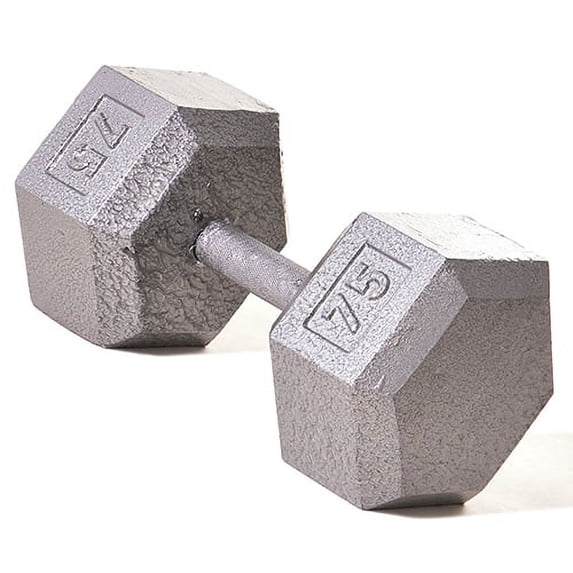 Champion Barbell® 75 lb Solid Hex Dumbbell (SOLD INDIVIDUALLY ...
