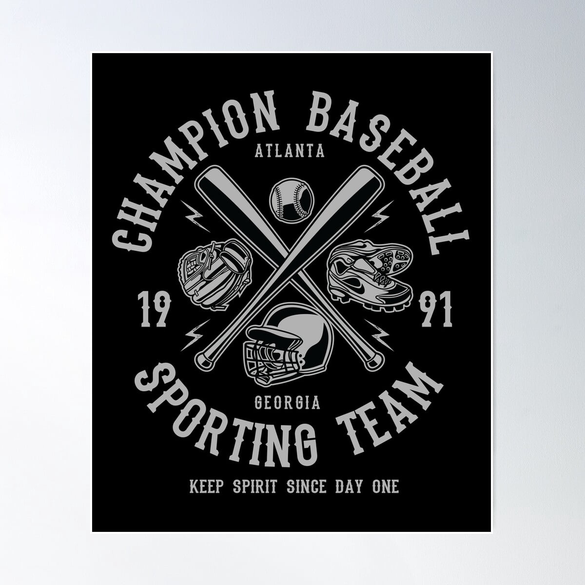 Champion Baseball Sporting Team - Awesome Baseball Lover Gift Poster ...