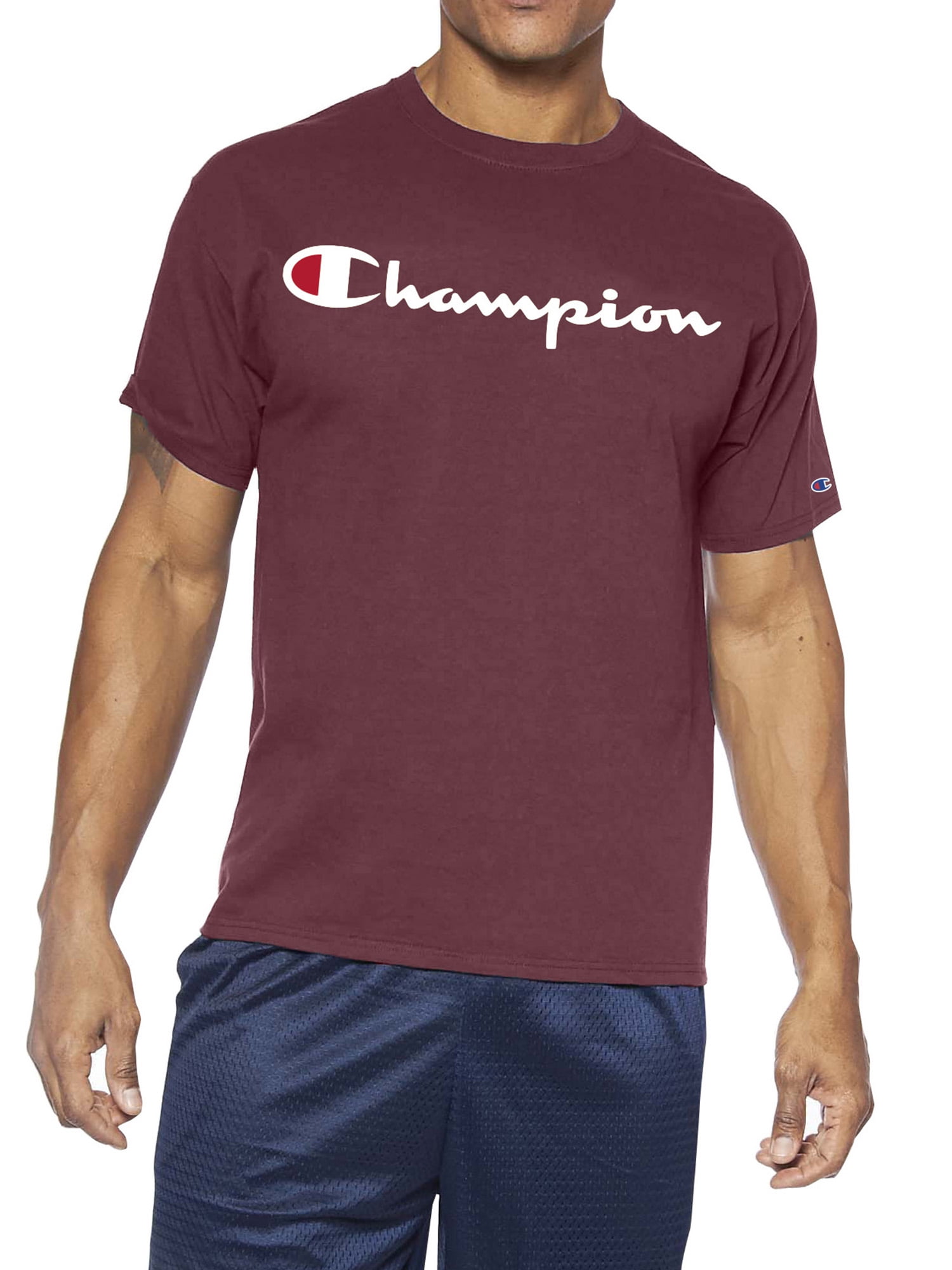 Champion Big & Tall Men's Classic Script Logo Graphic Tee, Sizes LT-6XL ...