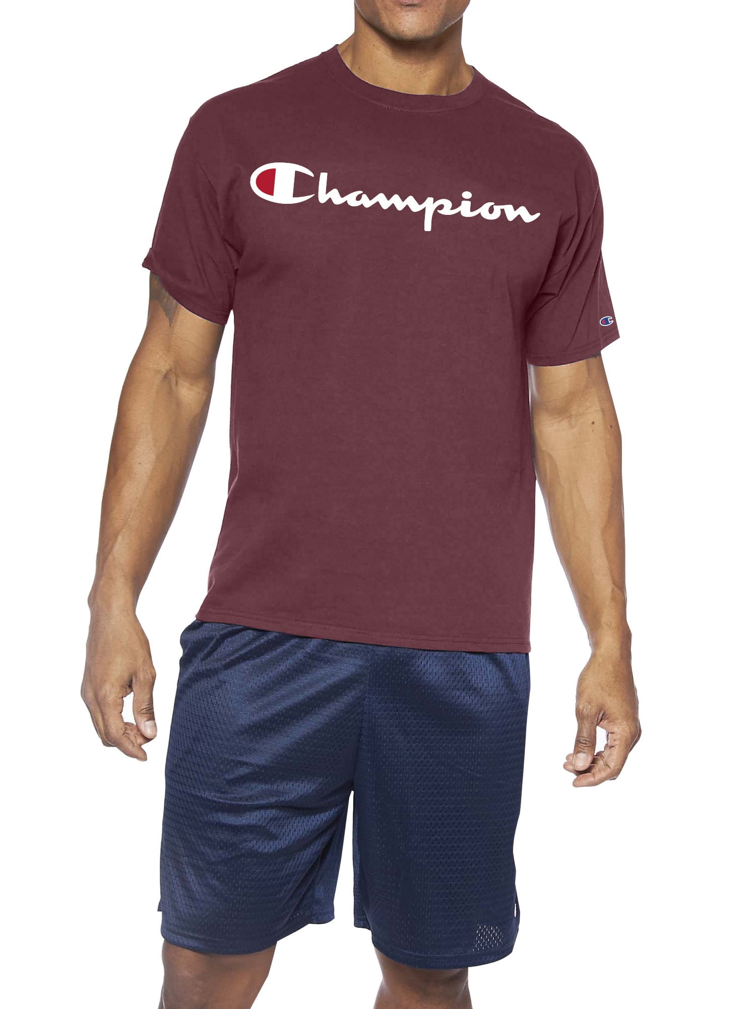 Champion Big & Tall Men's Classic Script Logo Graphic Tee, Sizes LT-6XL ...