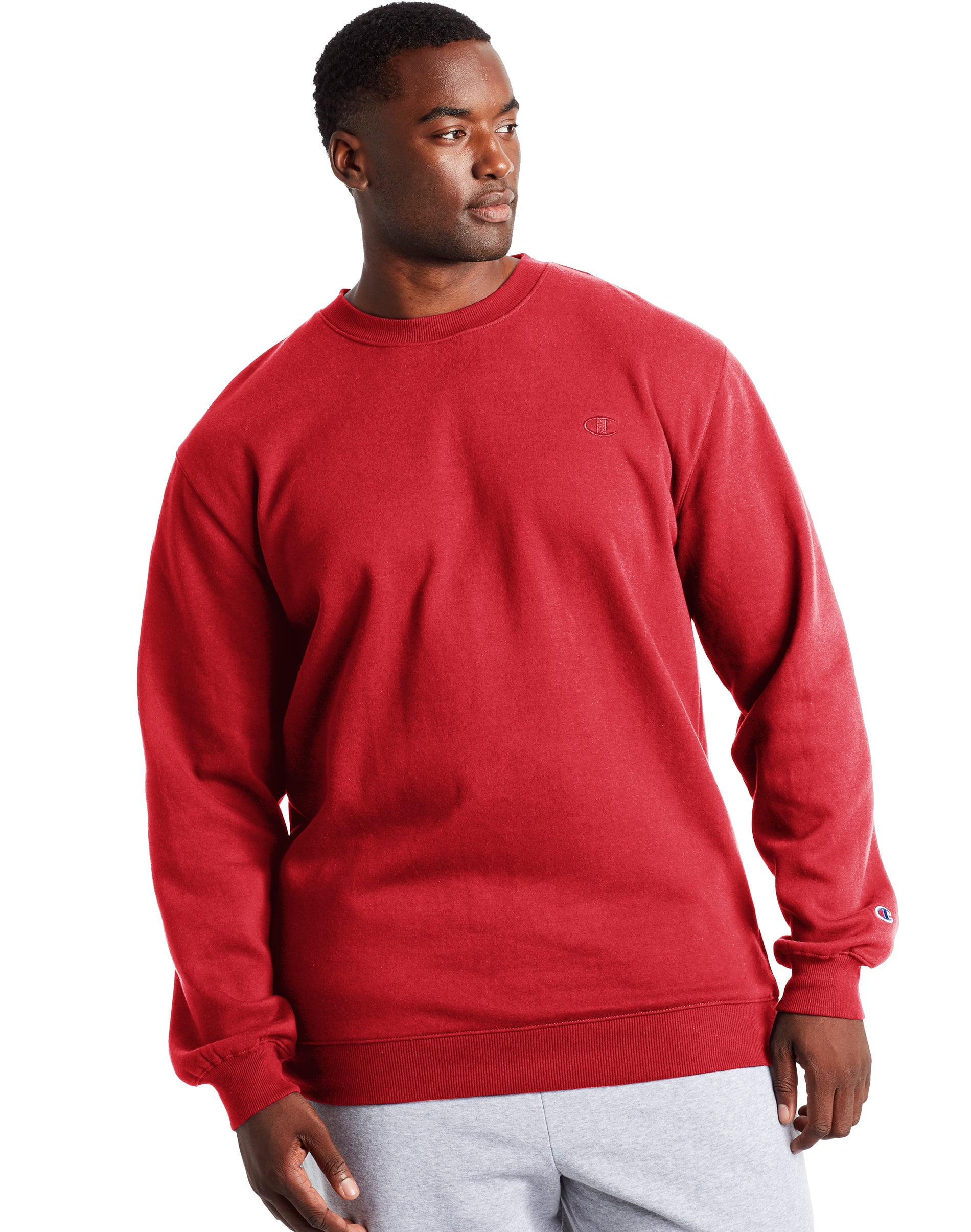 Champion Big & Tall Men's Powerblend Fleece Crew Sweatshirt, up to Size ...
