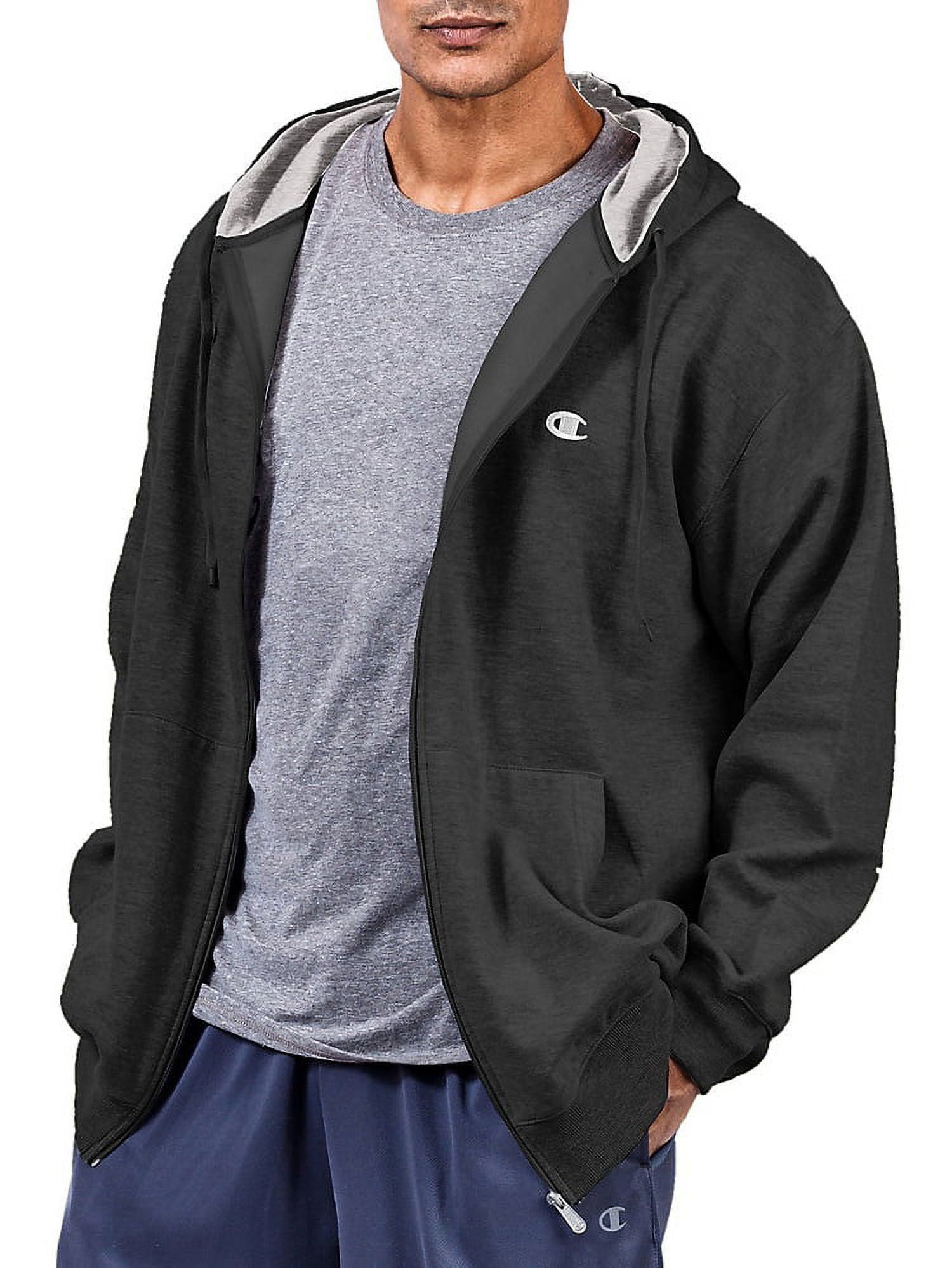 Champion Big & Tall Men's Powerblend Fleece Full Zip Hoodie, up to Size 6XL - Walmart.com