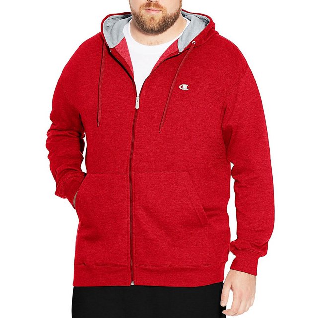 Champion Big & Tall Men's Powerblend Fleece Full Zip Hoodie, up to Size 6XL - Walmart.com