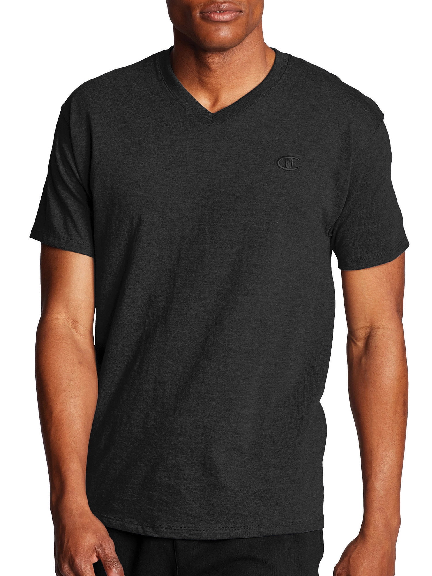 Champion Big & Tall Men's Solid Classic Jersey V-Neck Tee Shirt, Sizes ...