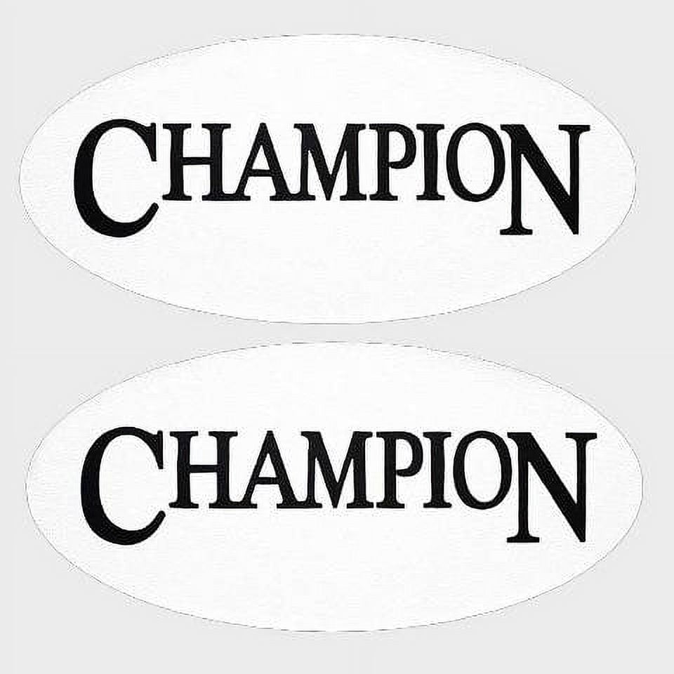 Champion Boat Decal | White 13 x 6 Inch Vinyl (Pair) - Walmart.com