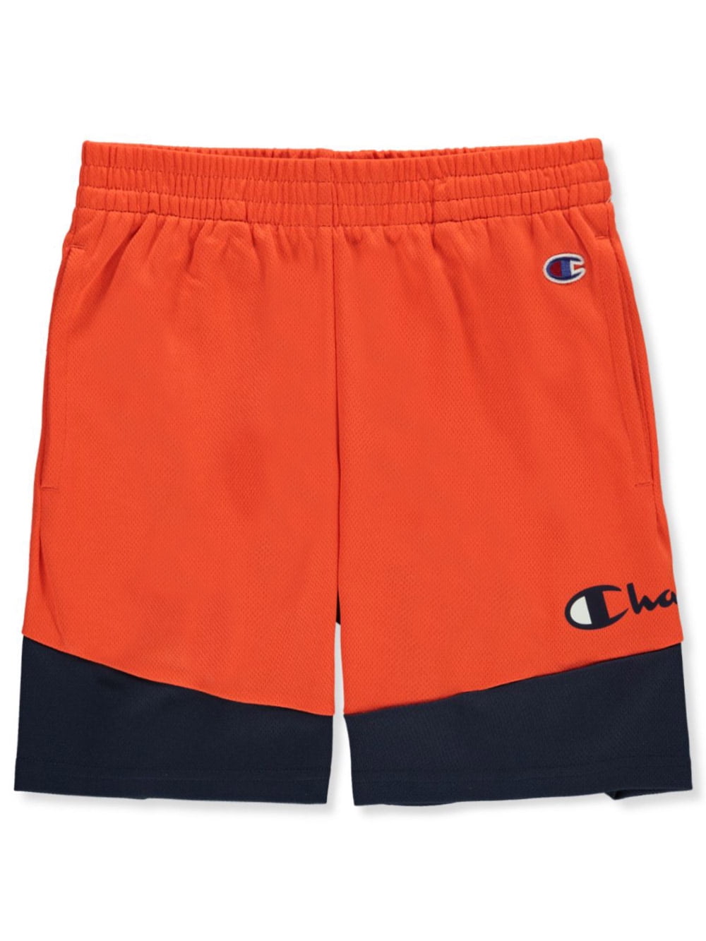 Champion Boys Hertiage Script Mesh Short Crayon Orange/Navy, M ...