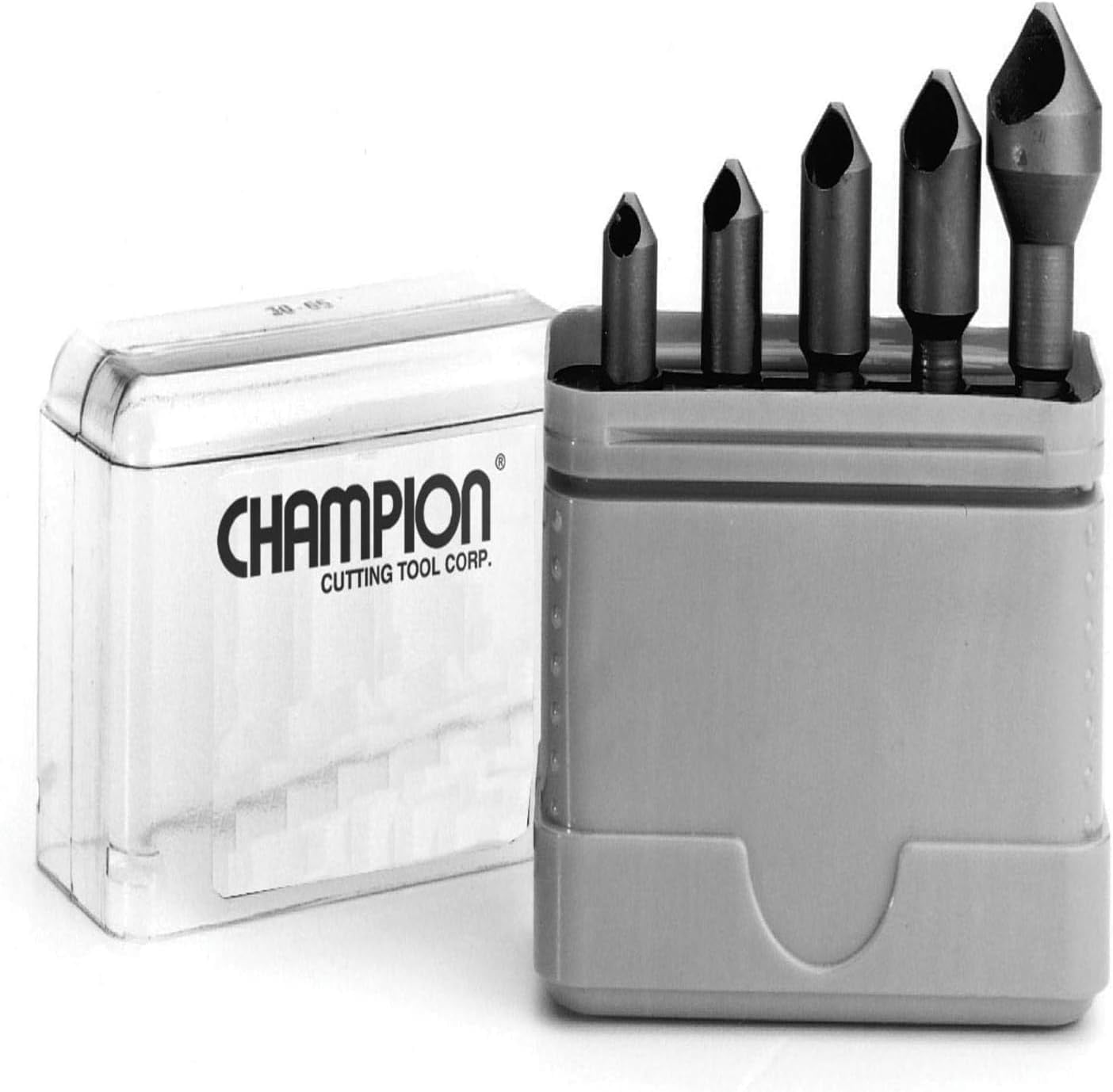 Champion CSK-SET-5 Zero Flute 82-Degree Countersink Set, 5-Piece ...