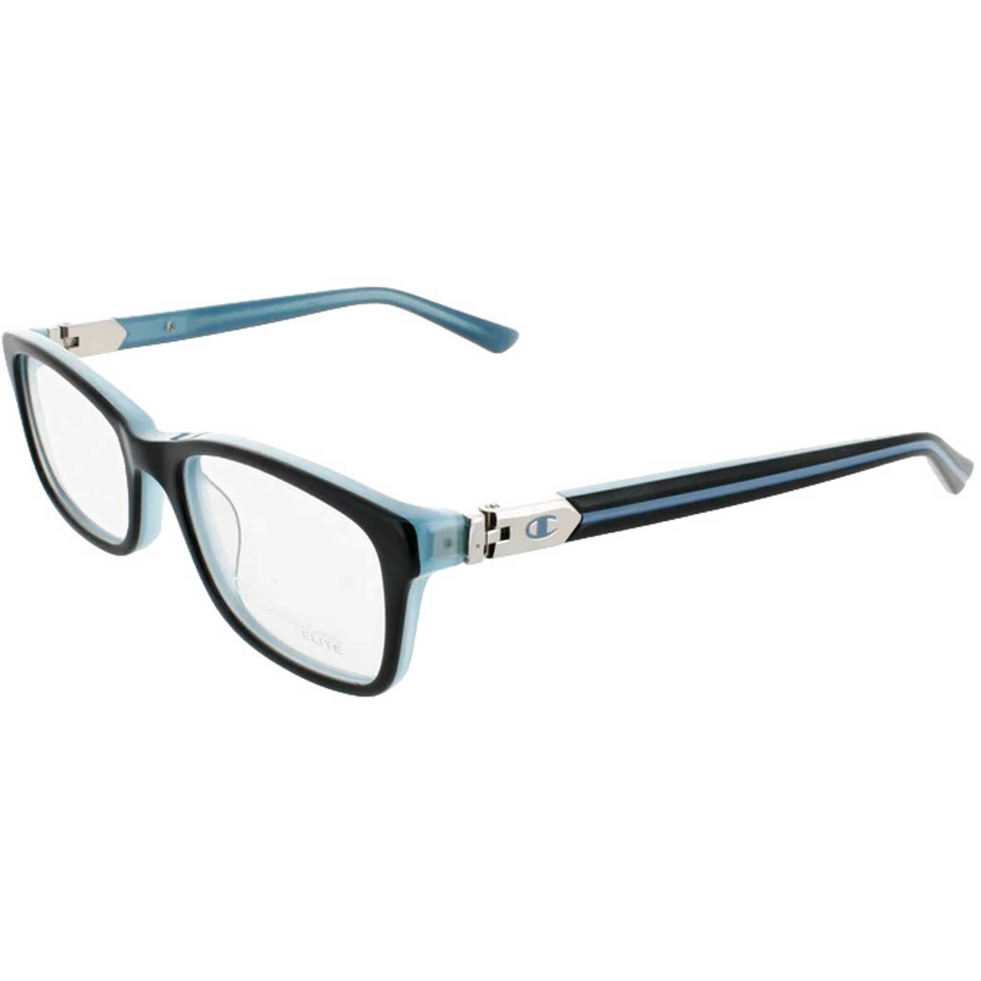 Champion CU9002CA C01 Men's Black/Blue Plastic Frame Eyeglasses ...