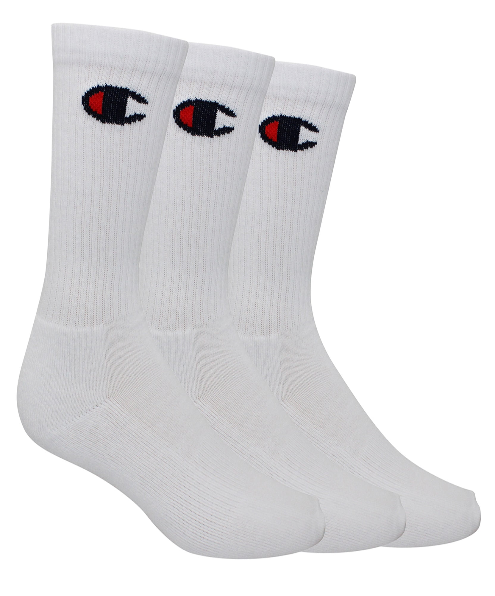 Champion Classic C Crew 3 Pairs Mens Socks Size M6-12/W8-12, Color ...