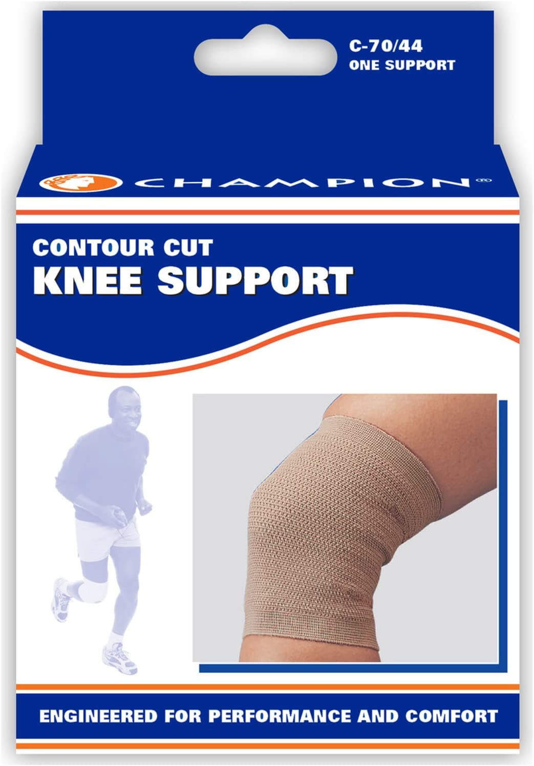 Champion Contour Cut Knee Support, Beige, Small HSA/FSA Eligible ...