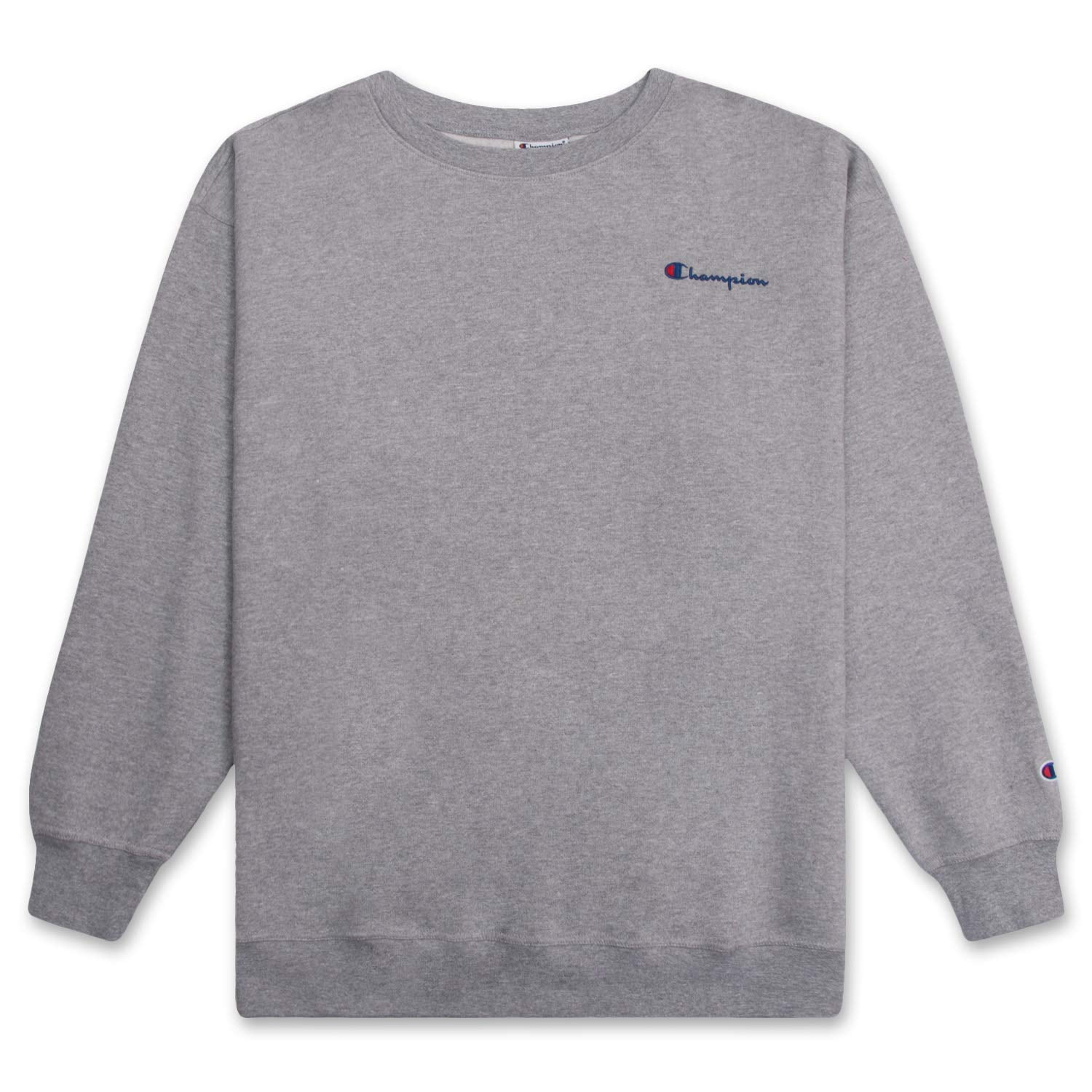 Champion Crewneck Fleece Sweatshirt for Men's Big and Tall with Script ...