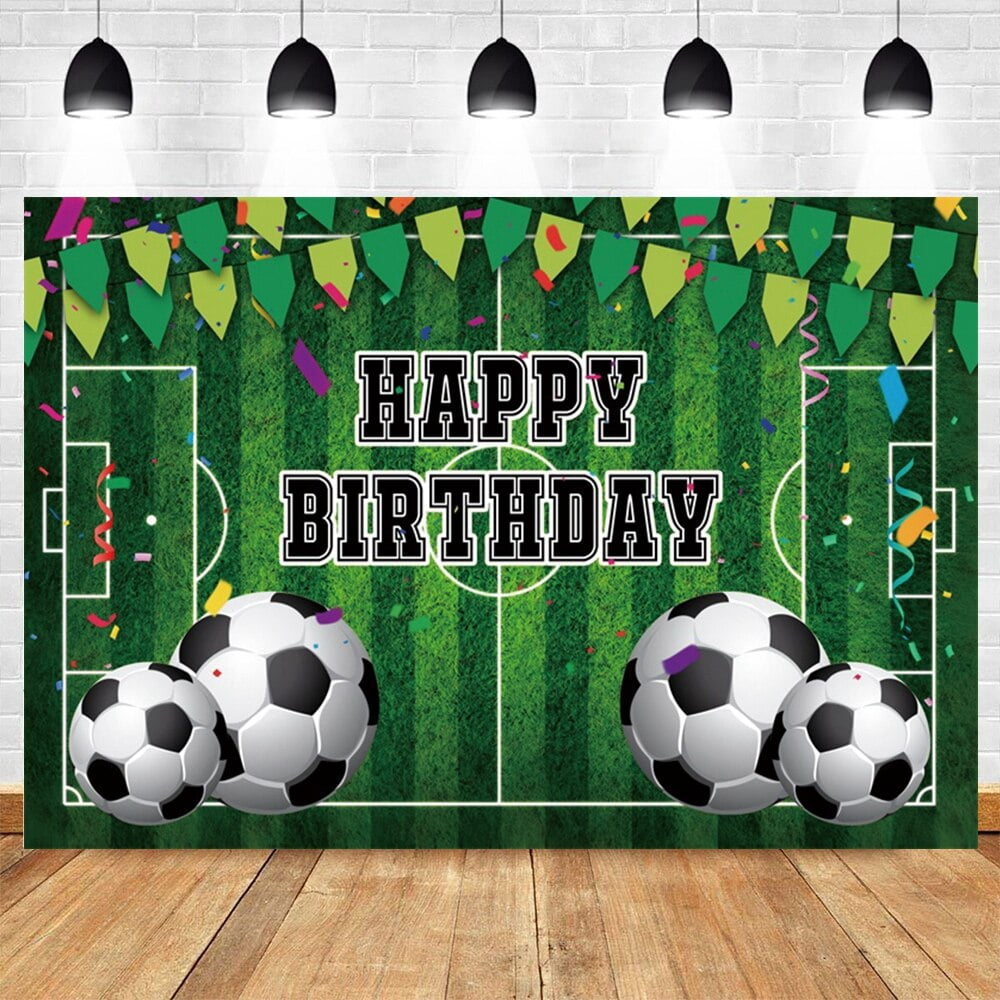 Champion Cup Football Soccer Field Stadium Grassland Baby Birthday Boy ...