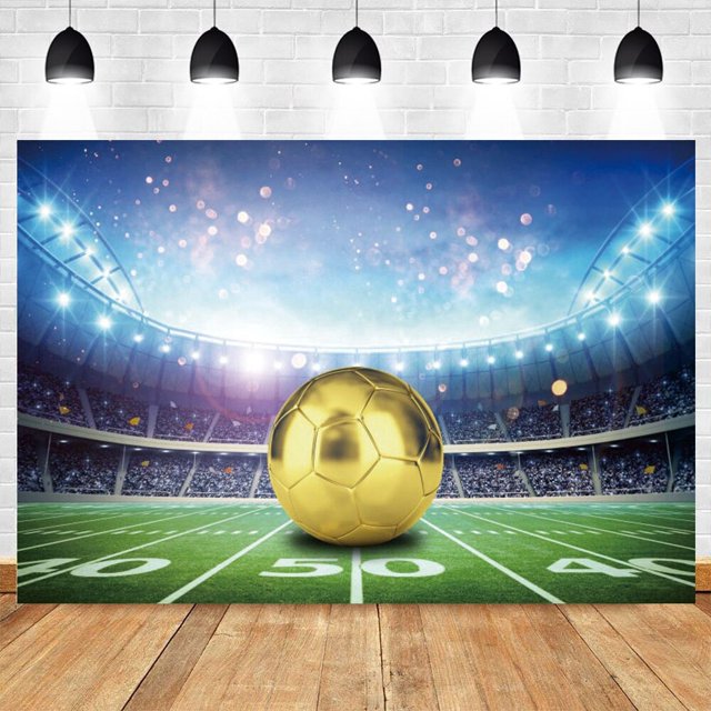 Champion Cup Football Soccer Field Stadium Grassland Baby Birthday Boy ...