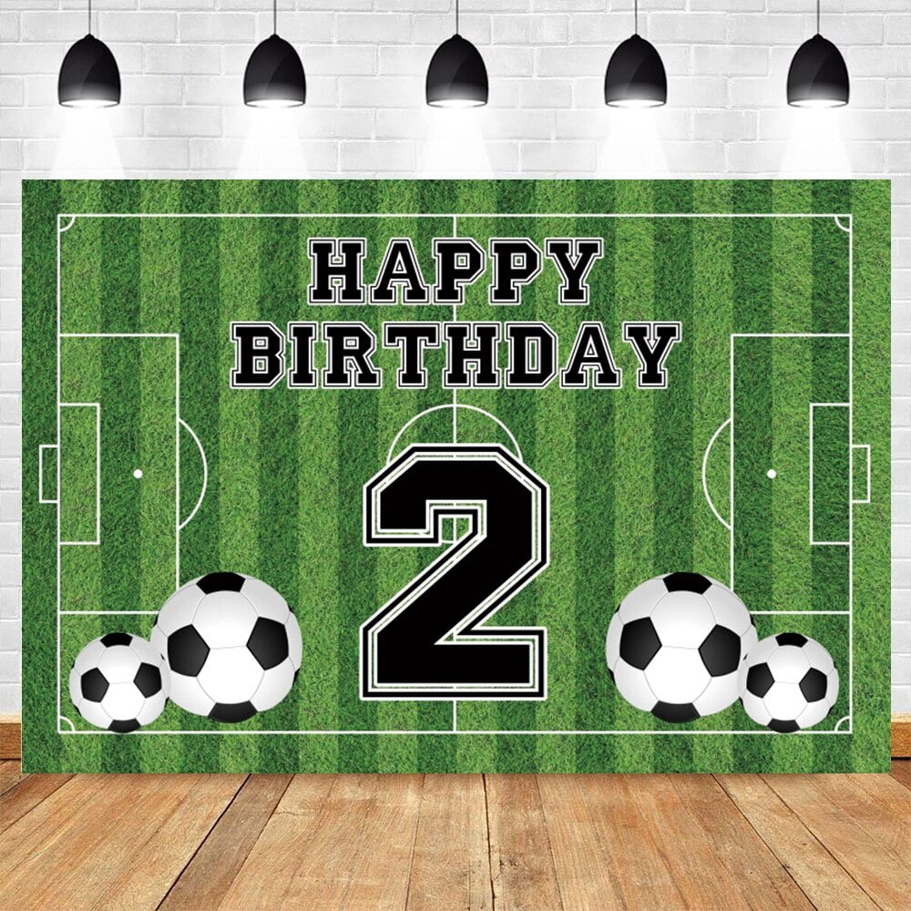 Champion Cup Football Soccer Field Stadium Grassland Baby Birthday Boy ...