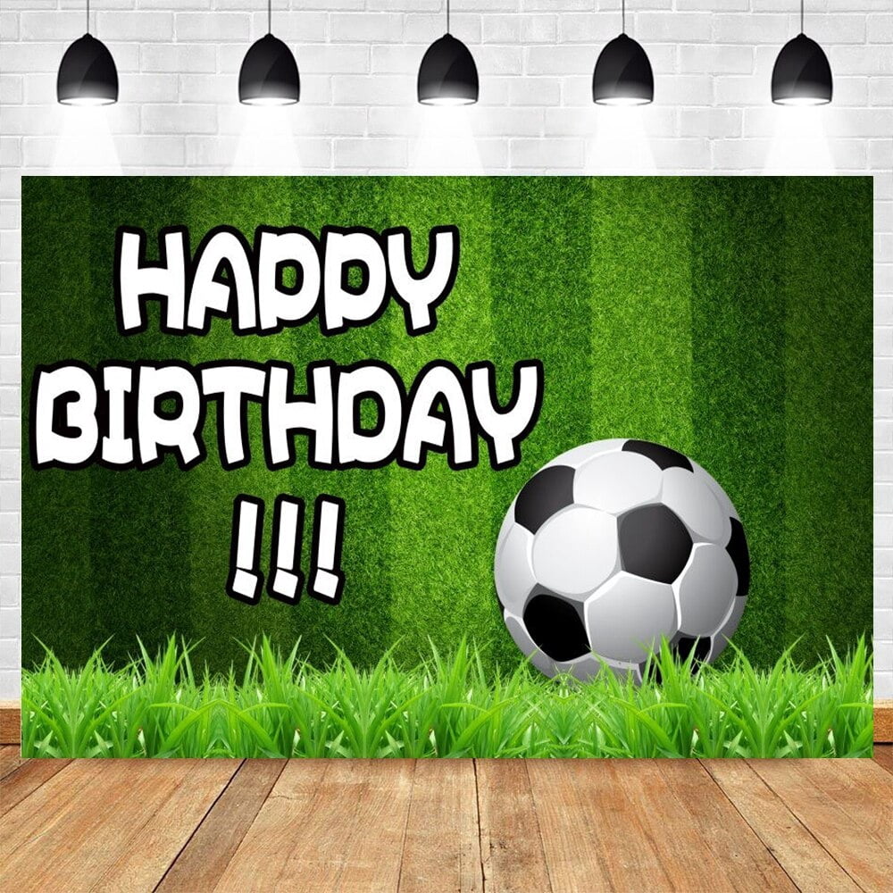 Champion Cup Football Soccer Field Stadium Grassland Baby Birthday Boy ...