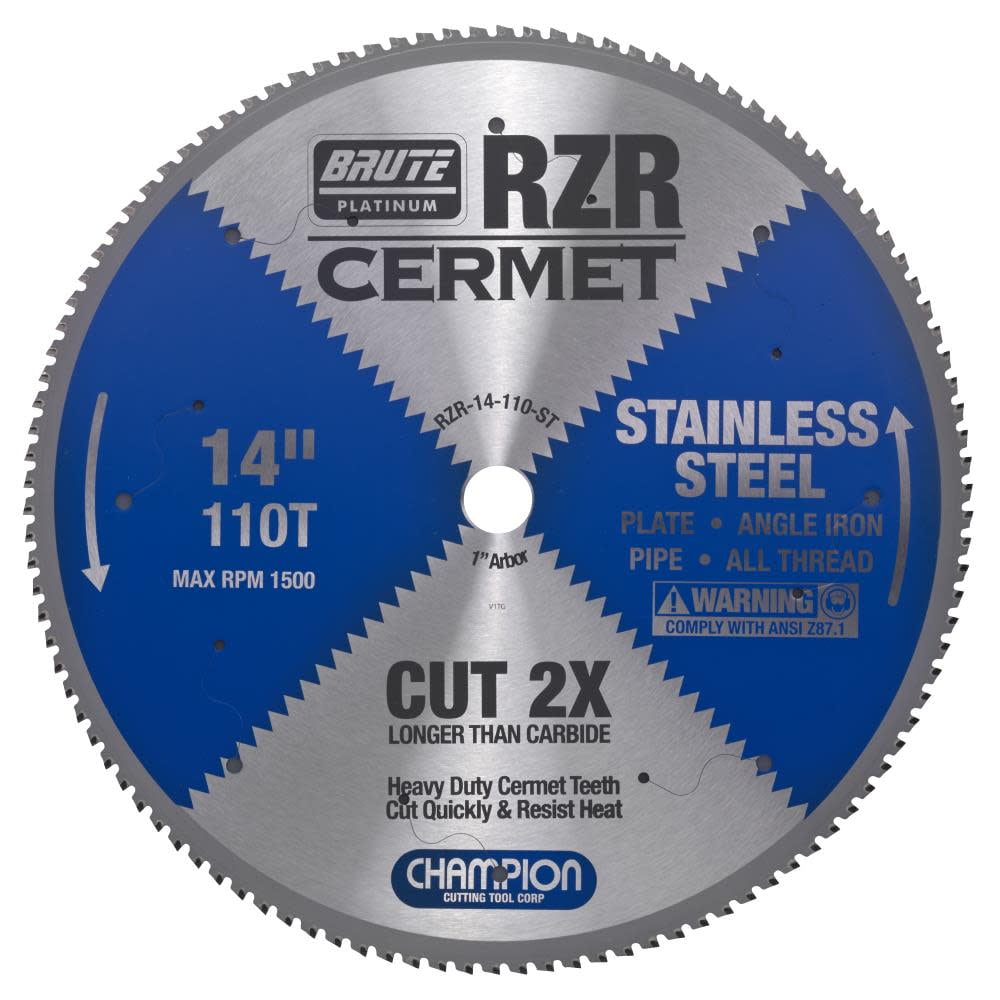 Champion Cutting Tool Cermet Tipped Circular Saw Blade 14 In ... Champion Cutting Tool Cermet Tipped Circular Saw Blade 14 In ...