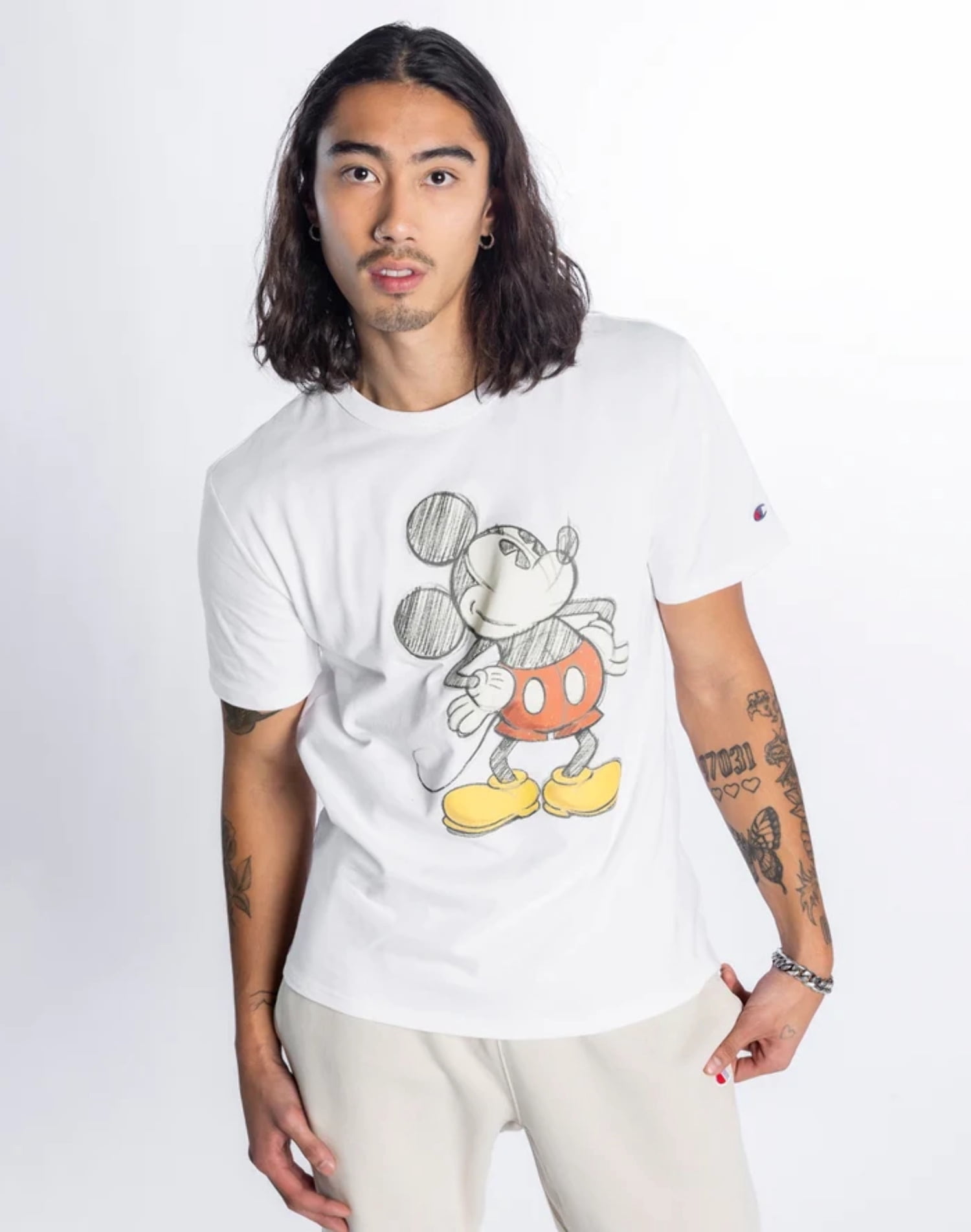Champion Disneys Mickey Friends Heritage Tee, Posion Mickey White ...
