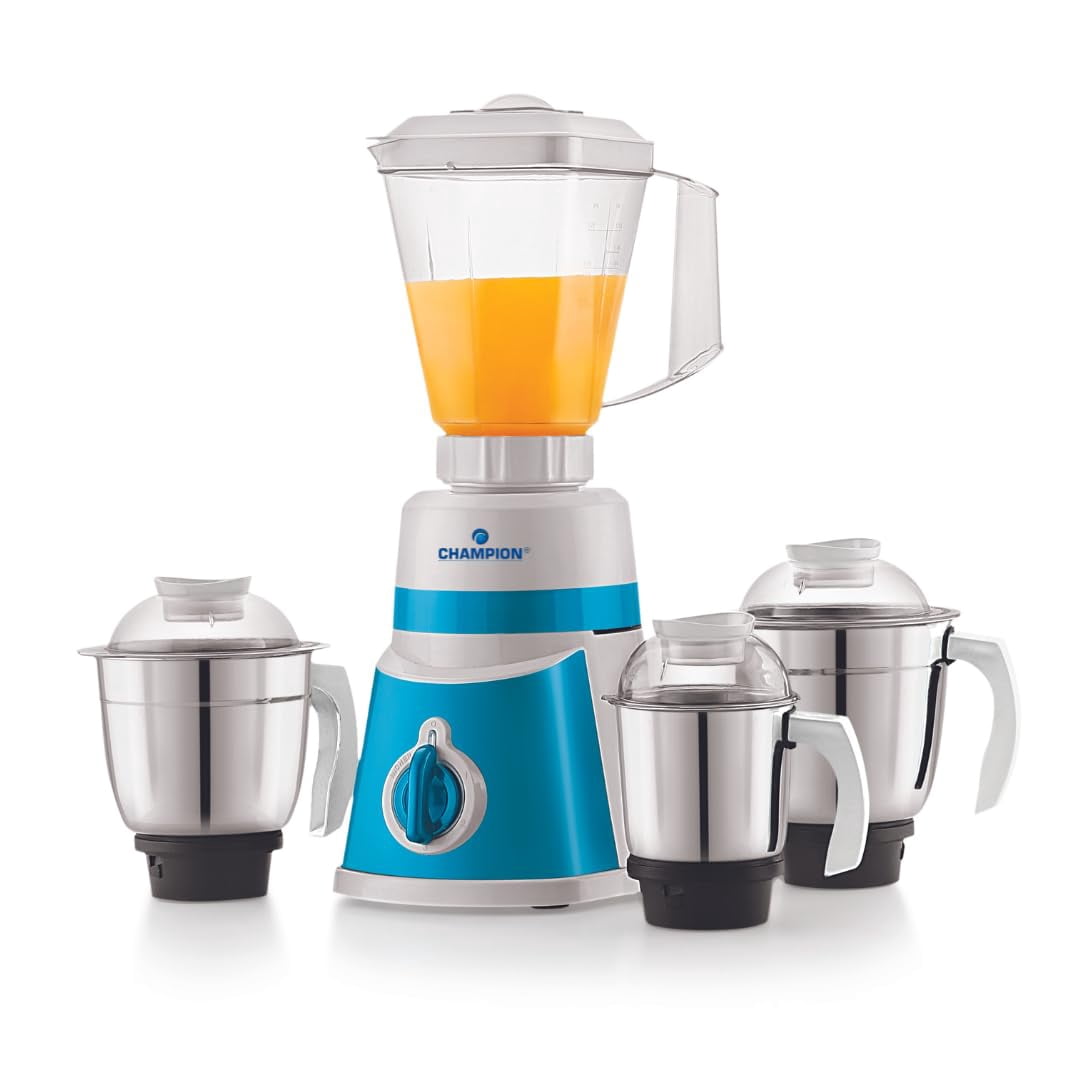 Champion Fortune 750 watt 4 Jars Mixer Grinder with 3 Stainless Steel ...