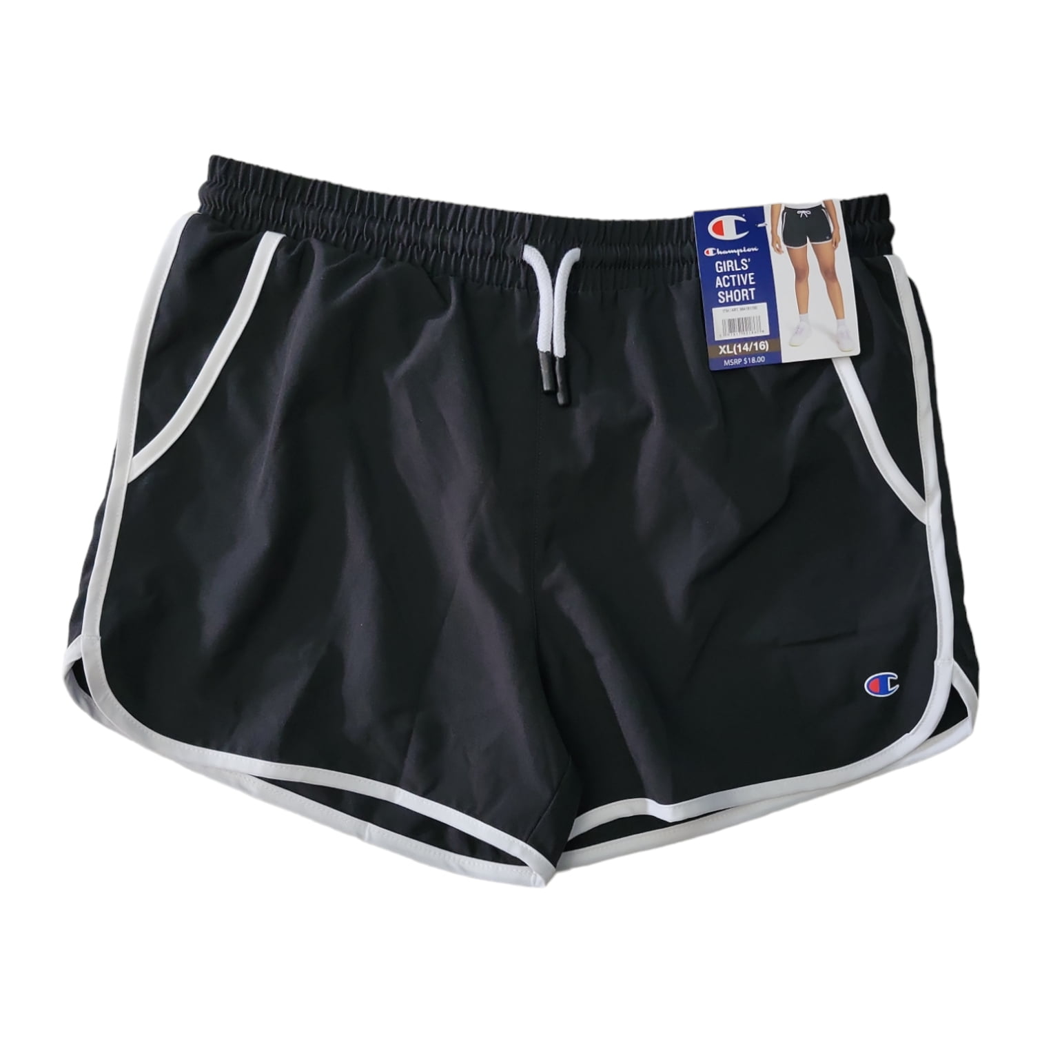 Champion Girls 3" Inseam Elastic Waistband Drawstring Pull-On Active ...