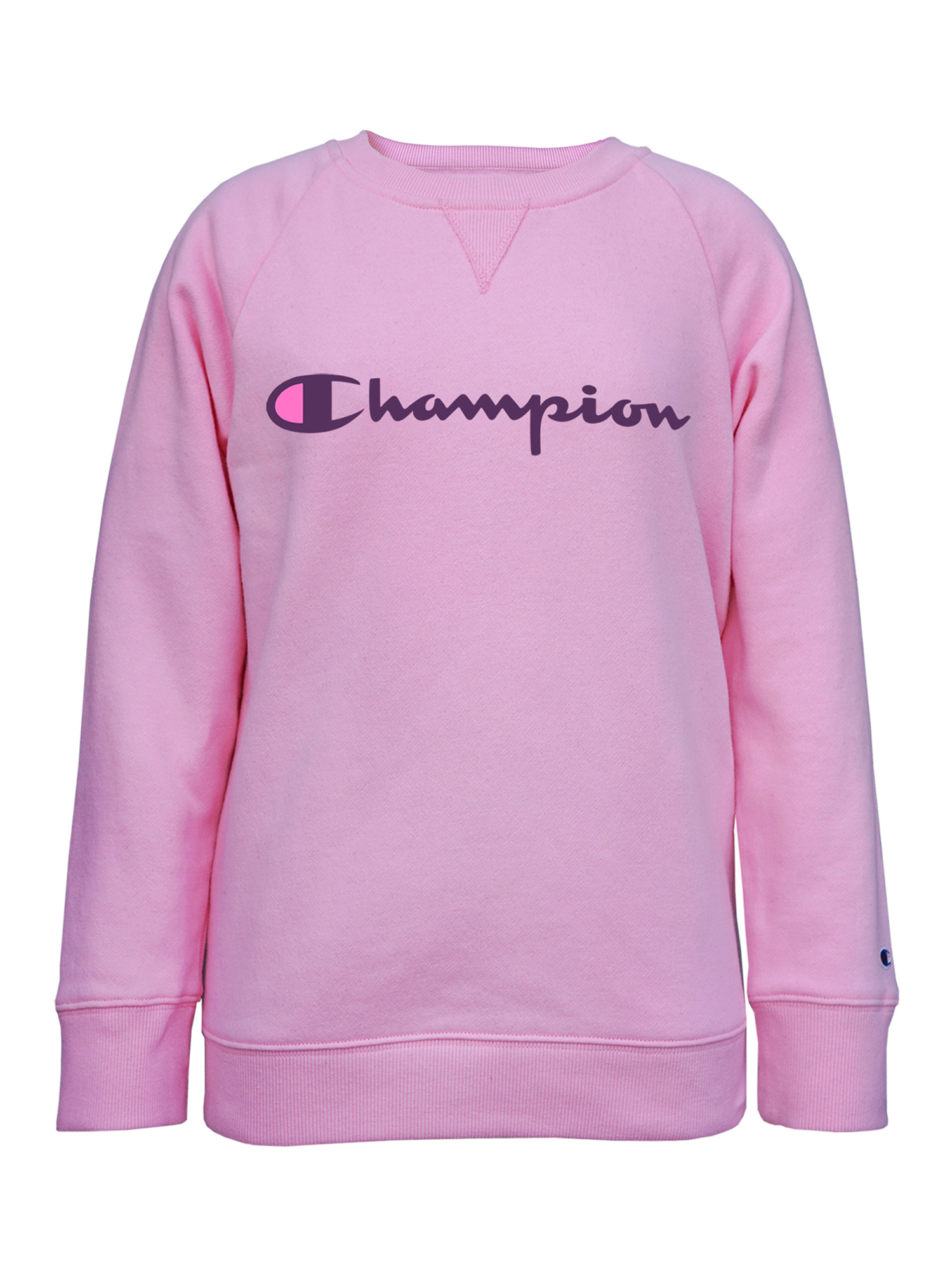 Champion Girls Classic Logo Fleece Crew Sweatshirt Sizes 7 16