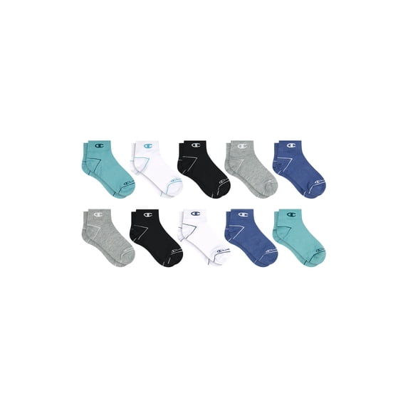 Champion Girls Lightweight Performance+ Kid Ankle Socks, 10 Pack, Sizes ...