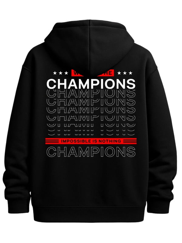 Champion Hoodie graphic hoodies men's long sleeve black Comfortable for ...