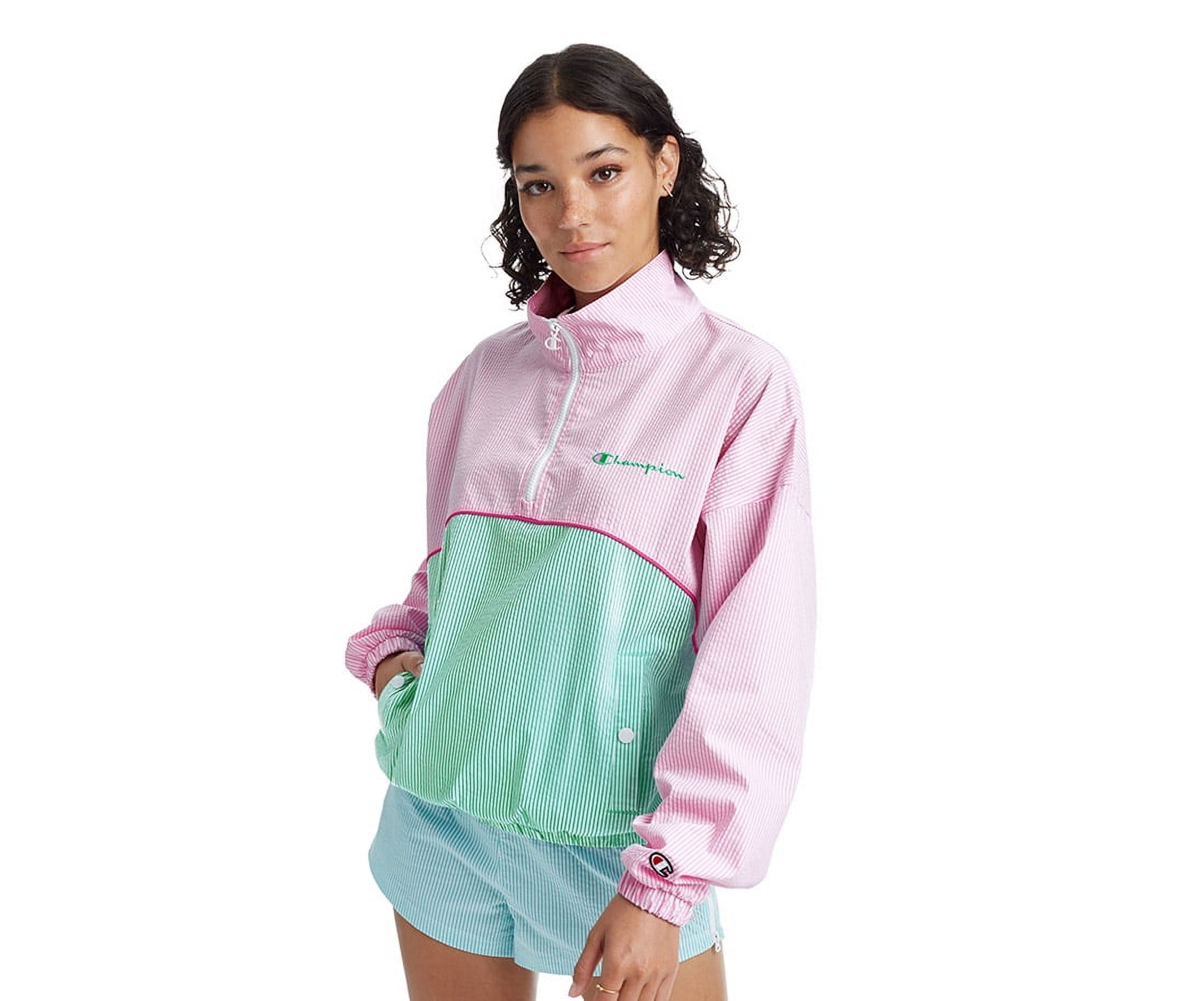 Champion Ice Cake Half Zip Up Womens Jackets Size S, Color: Pink/Teal ...