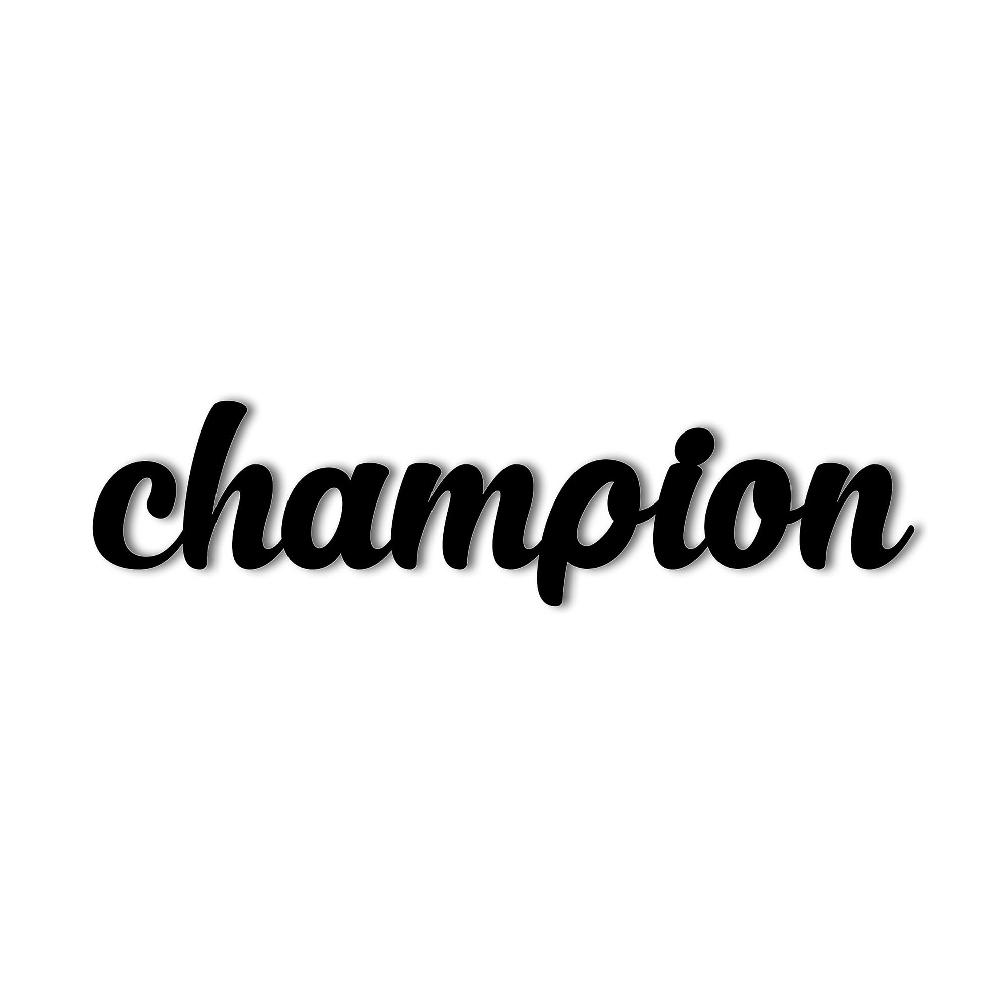 Champion - Inspiring Solid Steel Home Decor Decorative Accent Metal Art ...