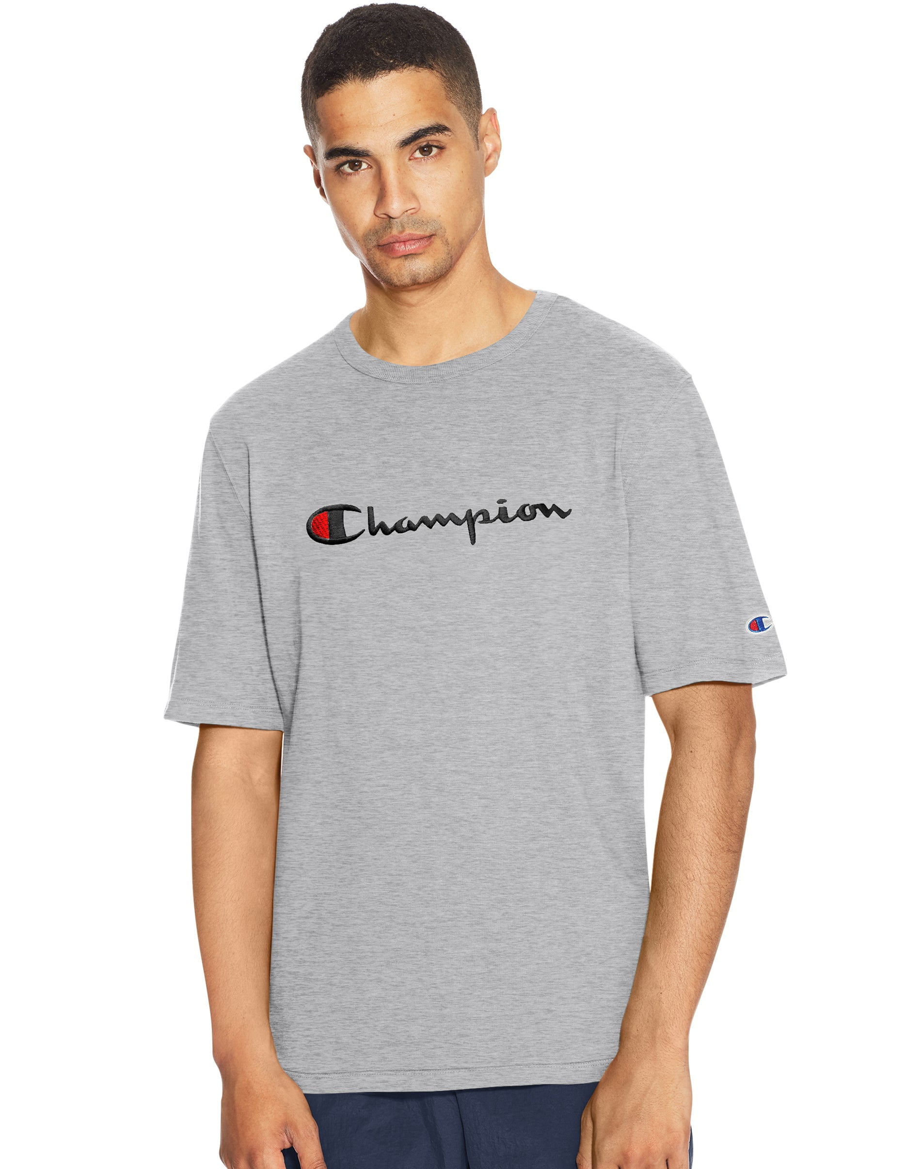 Champion LIFE Mens Script Logo Heritage T-Shirt GRY-2XL - Walmart.com