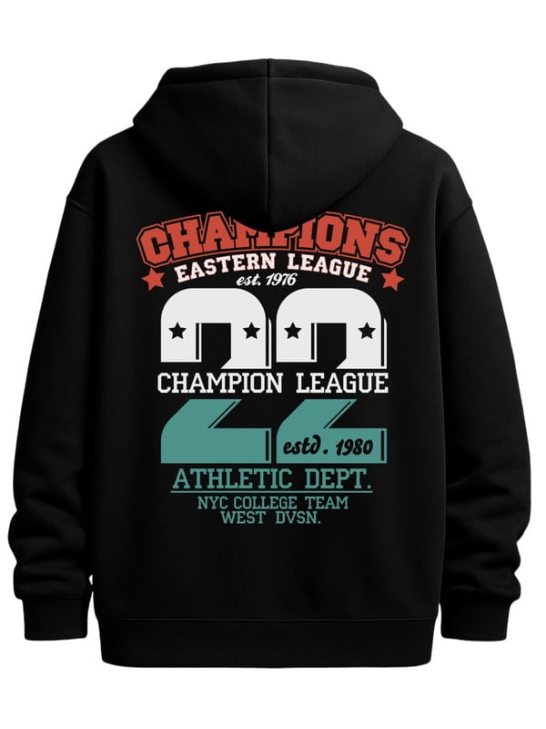 Champion League hoodies & sweatshirt mens graphic hoodies black For ...
