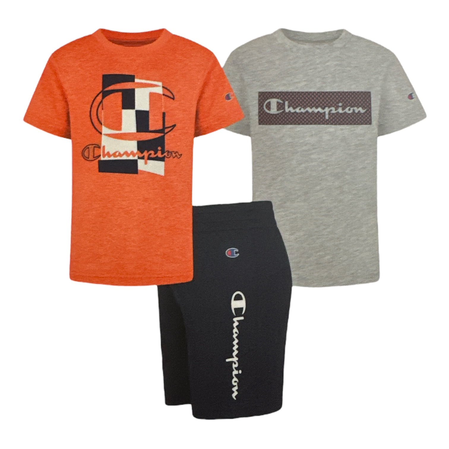 Champion Little Boy's 3 Piece 2 Short Sleeve Tops & Shorts Active Set ...