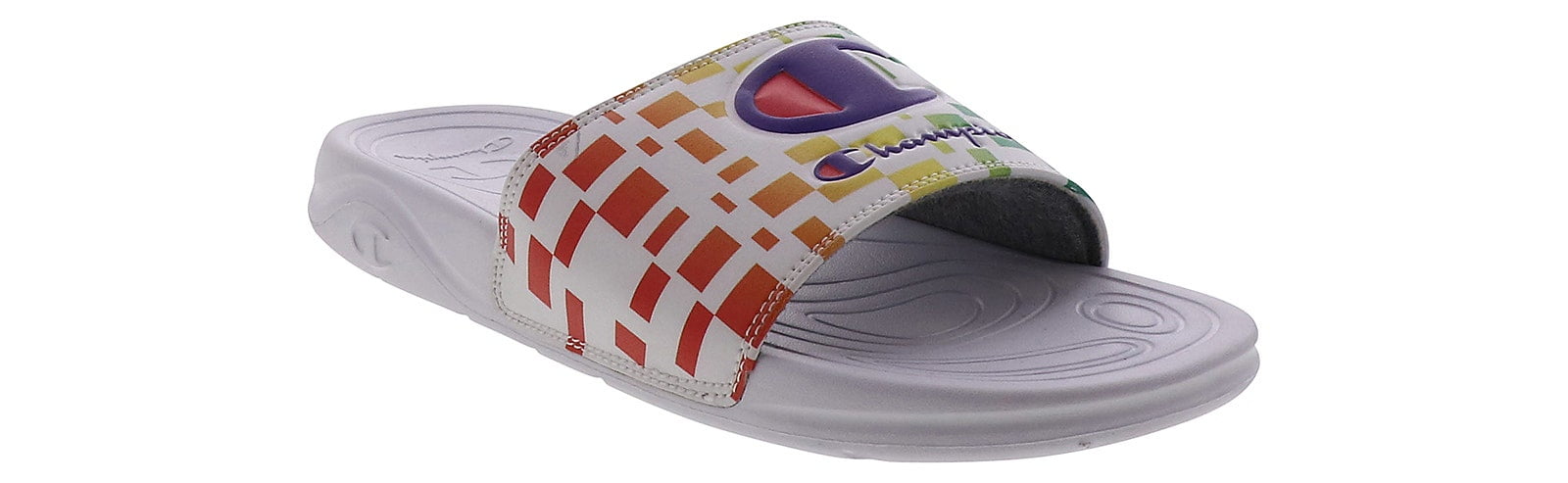 Champion Mega Graph Girls' Athletic Slide | CA100572Y White - Walmart.com