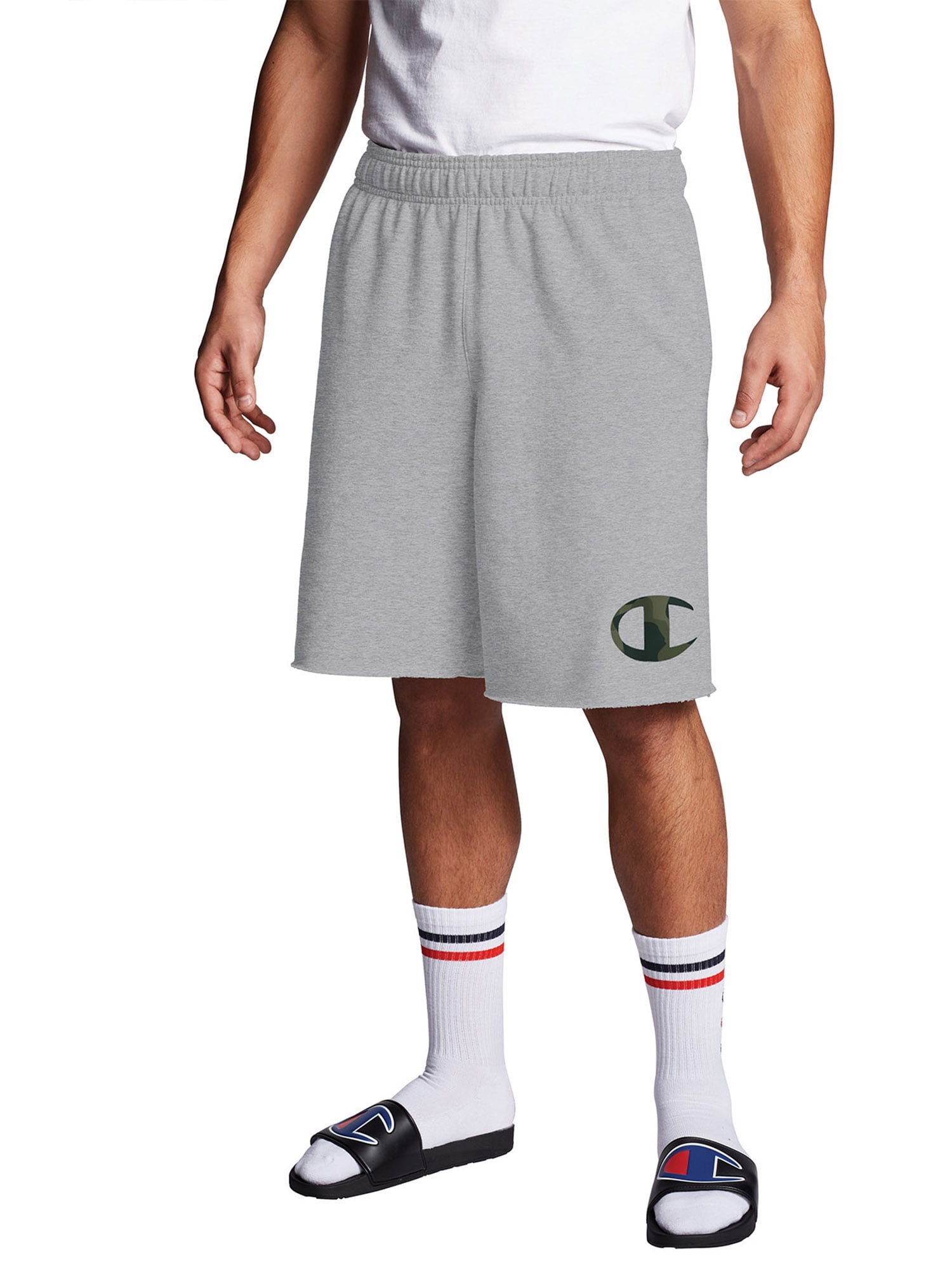 Champion Men's 10" Powerblend Graphic Camo Logo Shorts - Walmart.com
