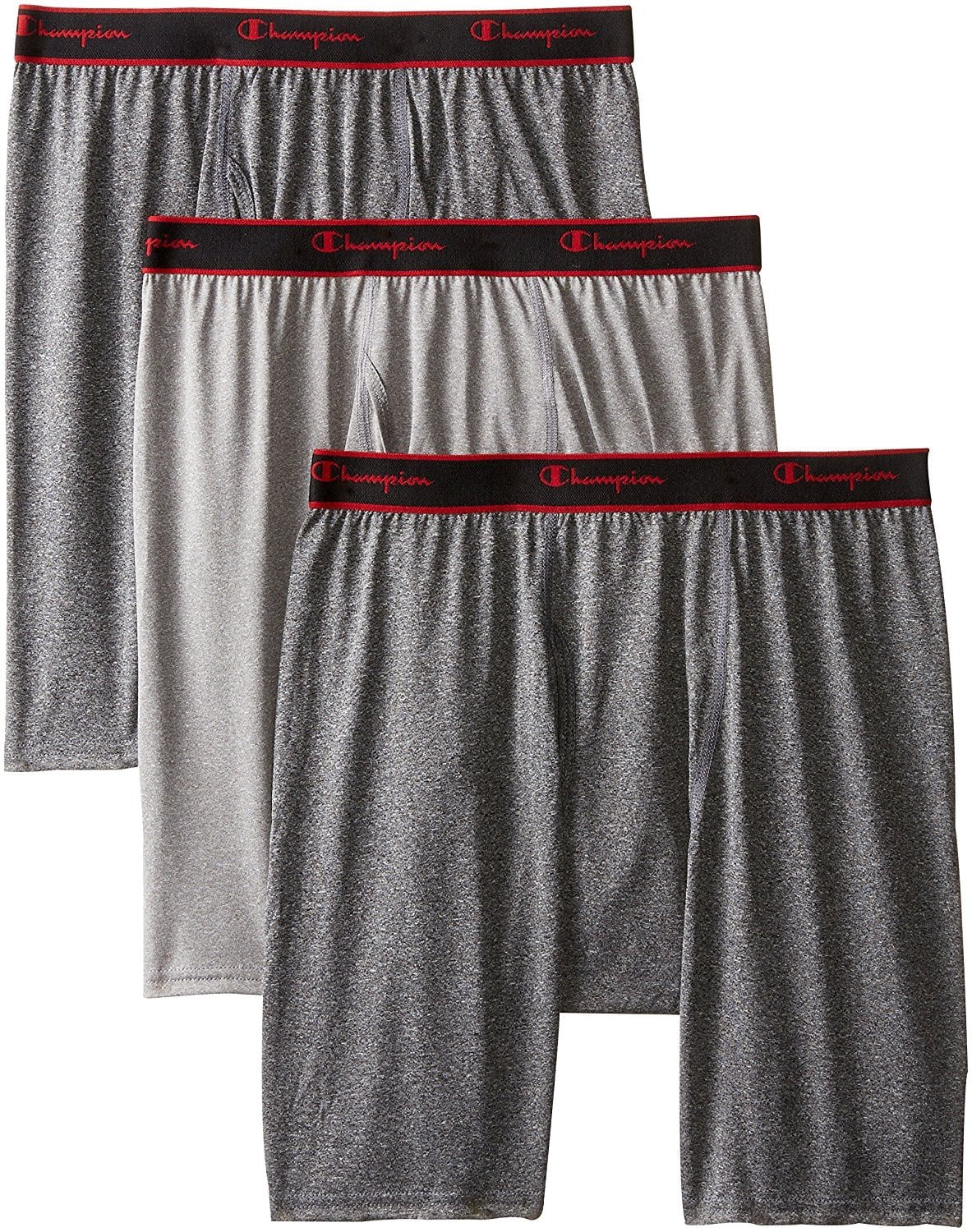 Champion Men's 3 Pack Active Performance Long Leg Boxer Briefs ...