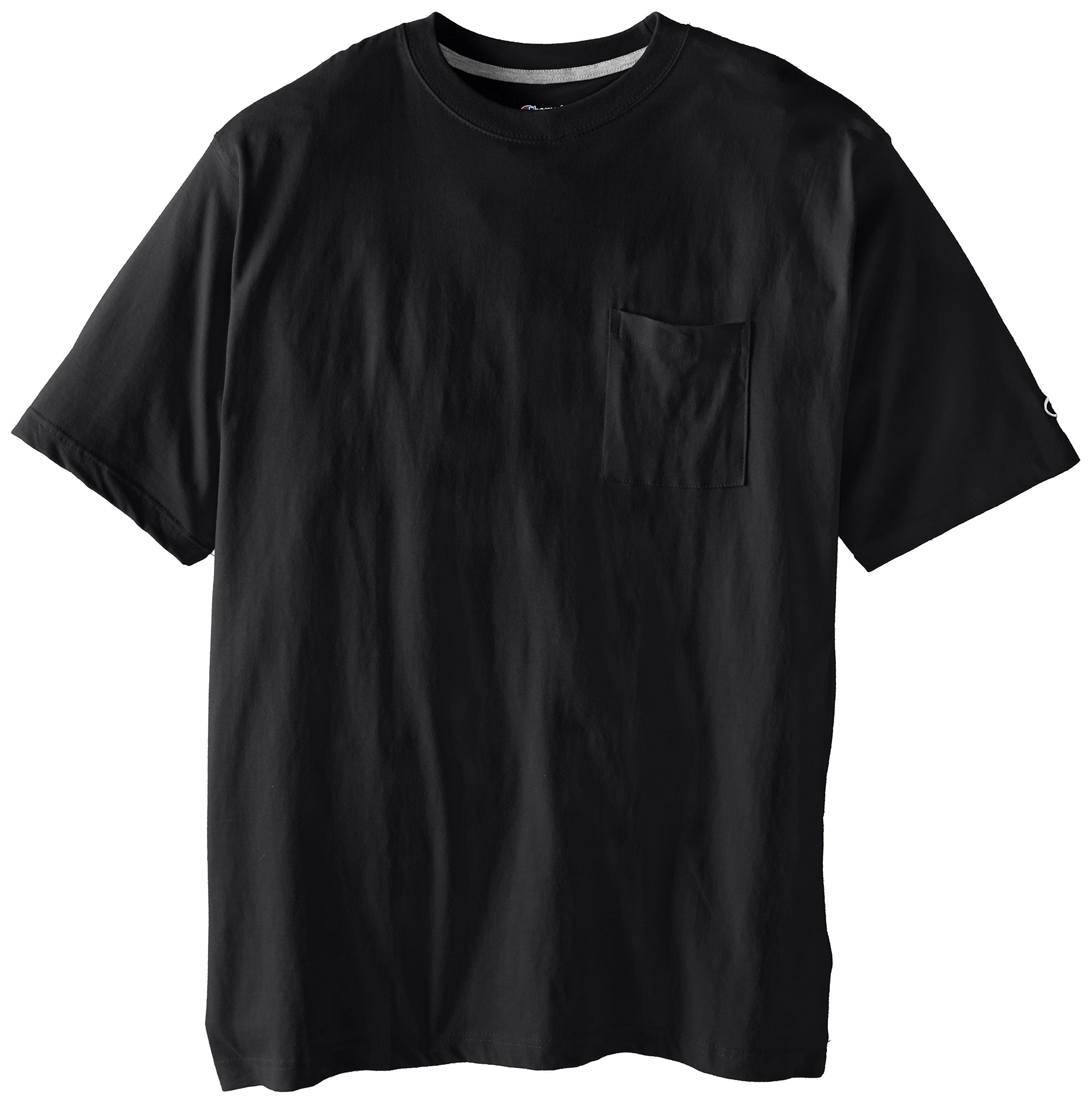 Champion Men's Big-Tall Jersey Pocket T-Shirt, Black, 4X/Tall - Walmart.com