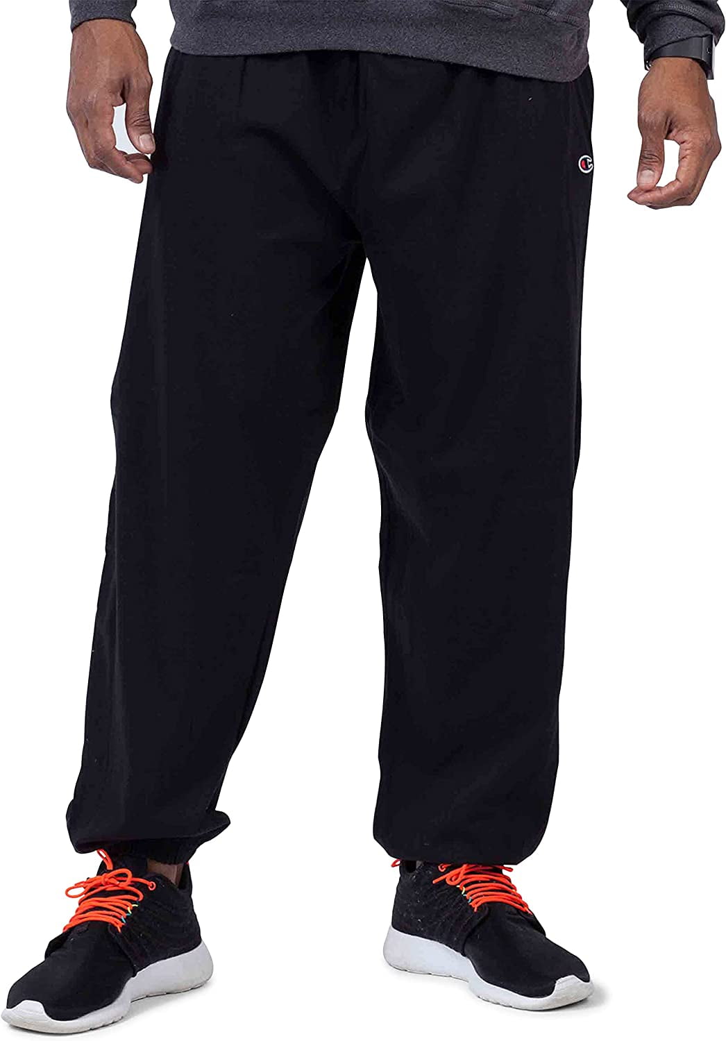 Champion Men's Big & Tall Sweatpants, 2-Pocket Fleece Closed Bottom ...