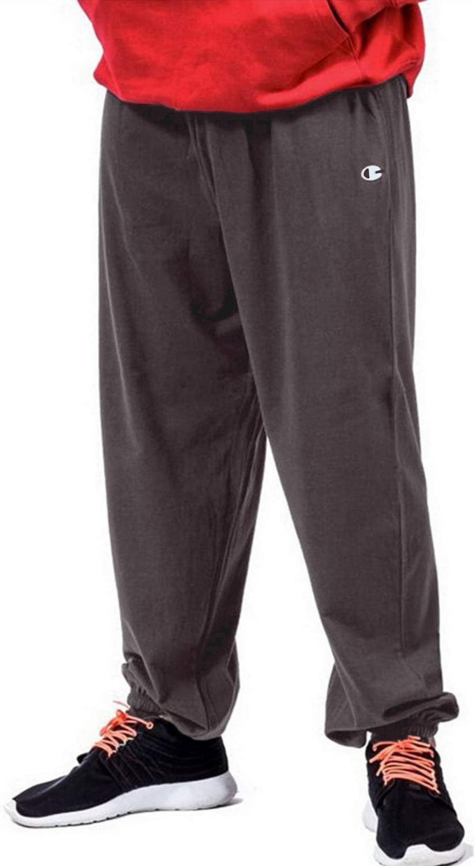 Champion Men's Big & Tall Sweatpants, 2-Pocket Fleece Closed Bottom ...
