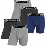 Champion Men's Everyday Fit 5 Pack Boxer Briefs Black/Gray/Blue, XL, 95 ...