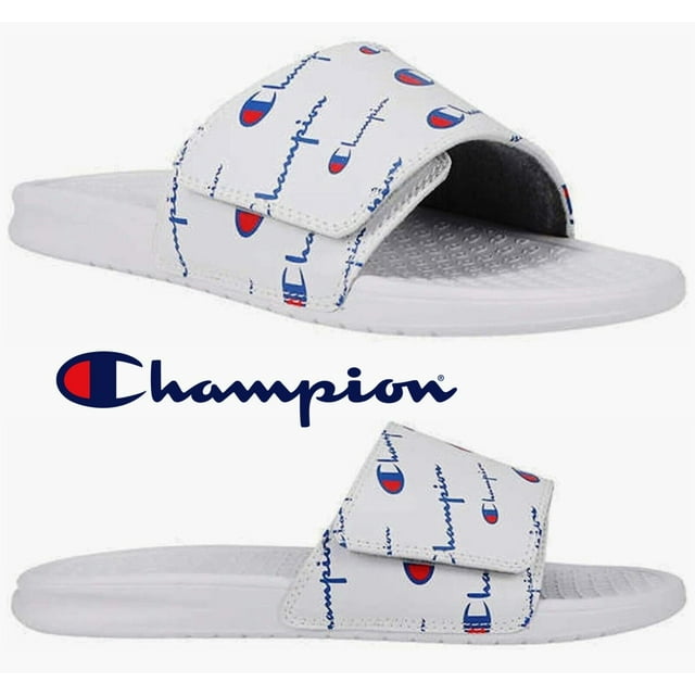Champion Men's IPO Champion Scripture Adjustable Slide Sandal White ...
