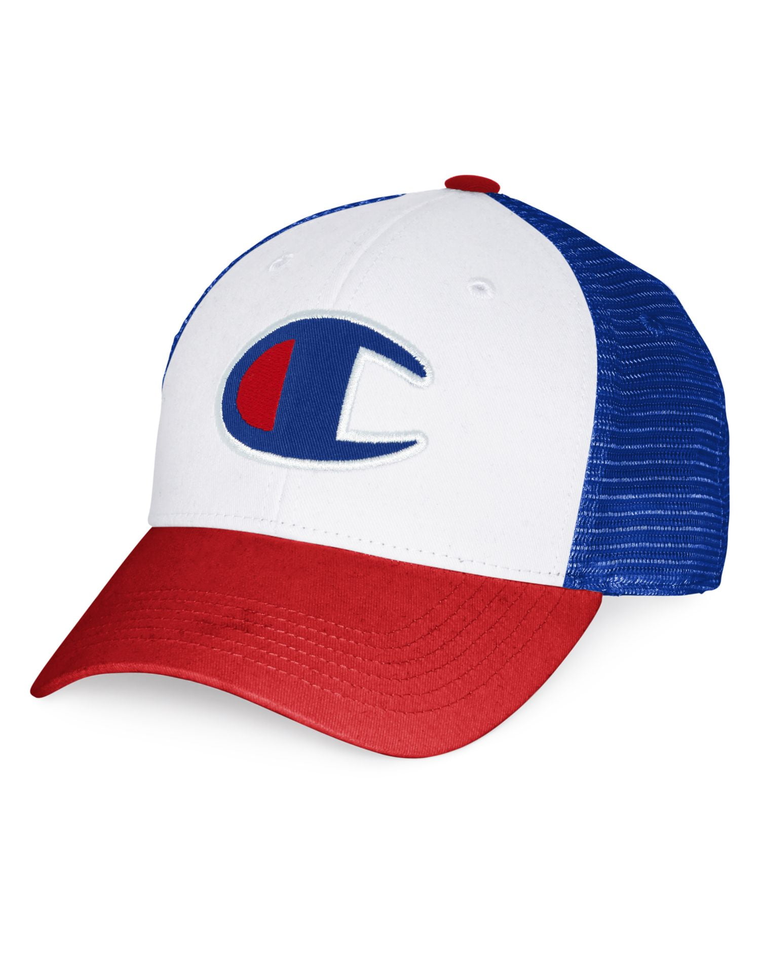 Champion Men's Life Twill Mesh Dad Hat Cap White Navy OS - Walmart.com