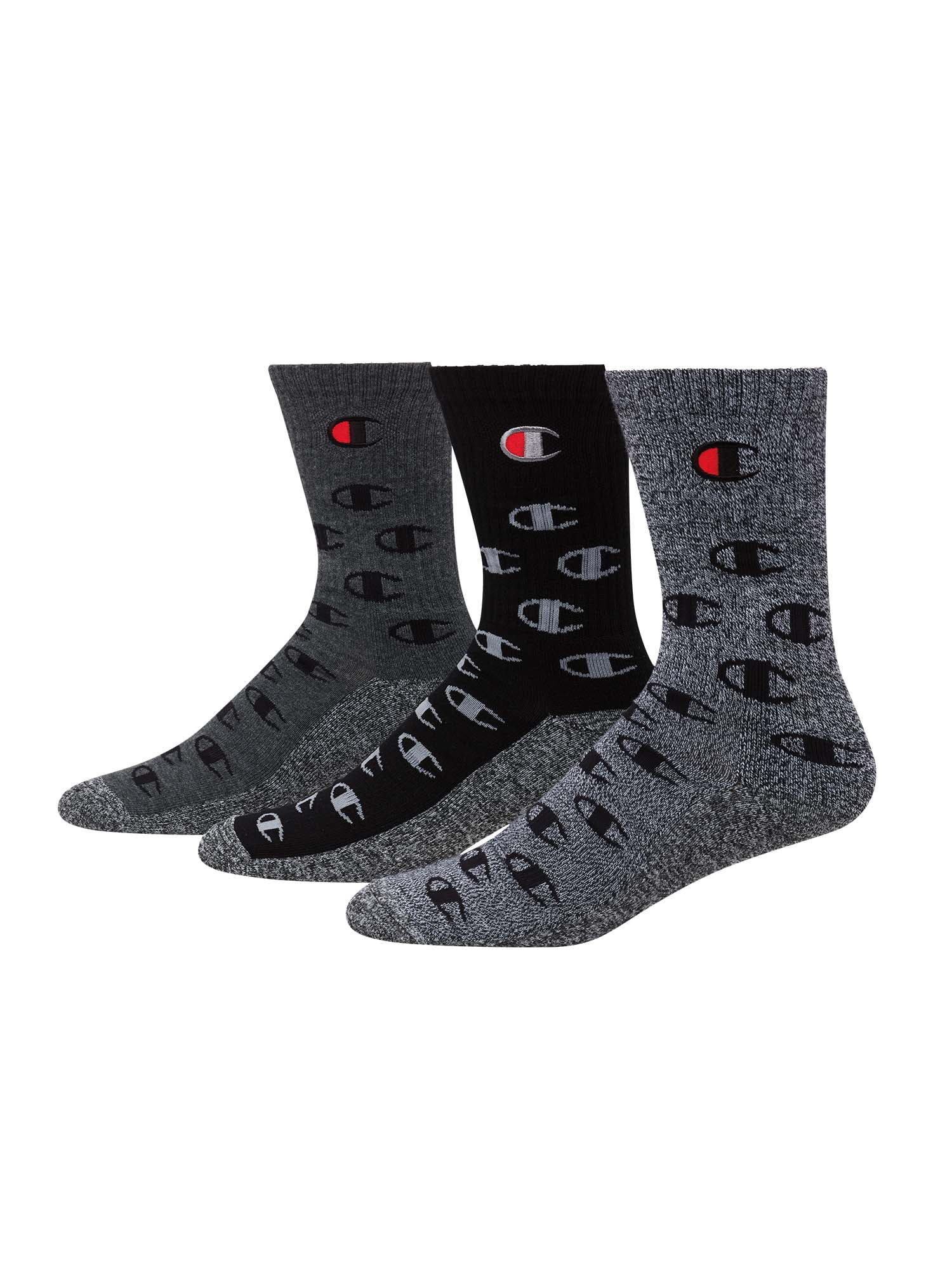 Champion Men's Memory Cushion Crew Sock, 3-Pack, Size 6-12 - Walmart.com