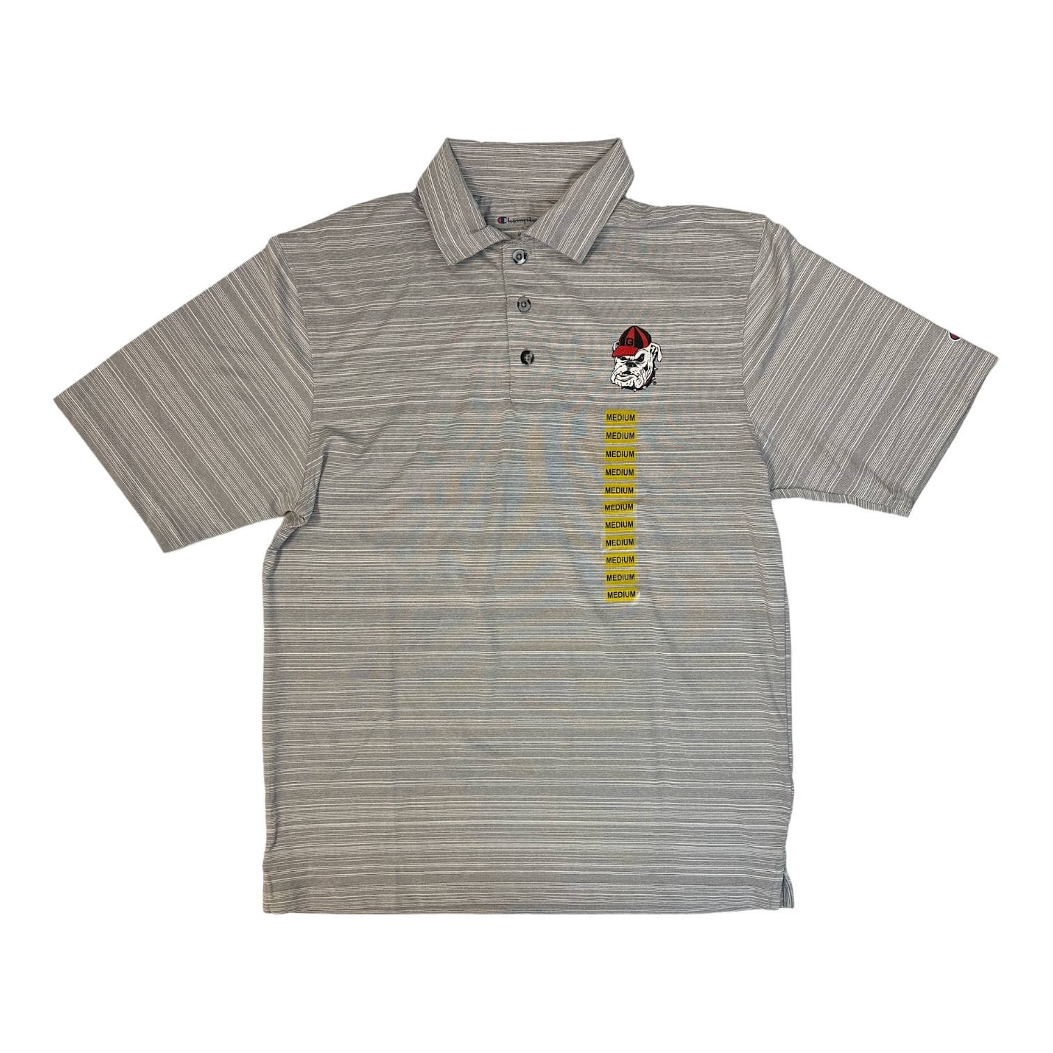 Champion Men's NCAA Team Graphic Printed Short Sleeve Polo Shirt (Grey ...