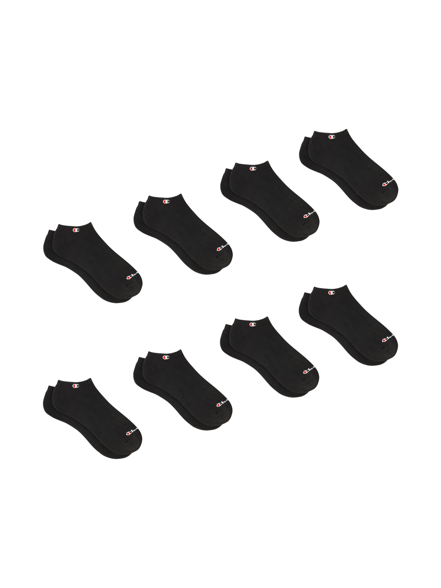 Champion Men’s No Show Socks 8 Pack – Half Terry Cushion, Moisture ...
