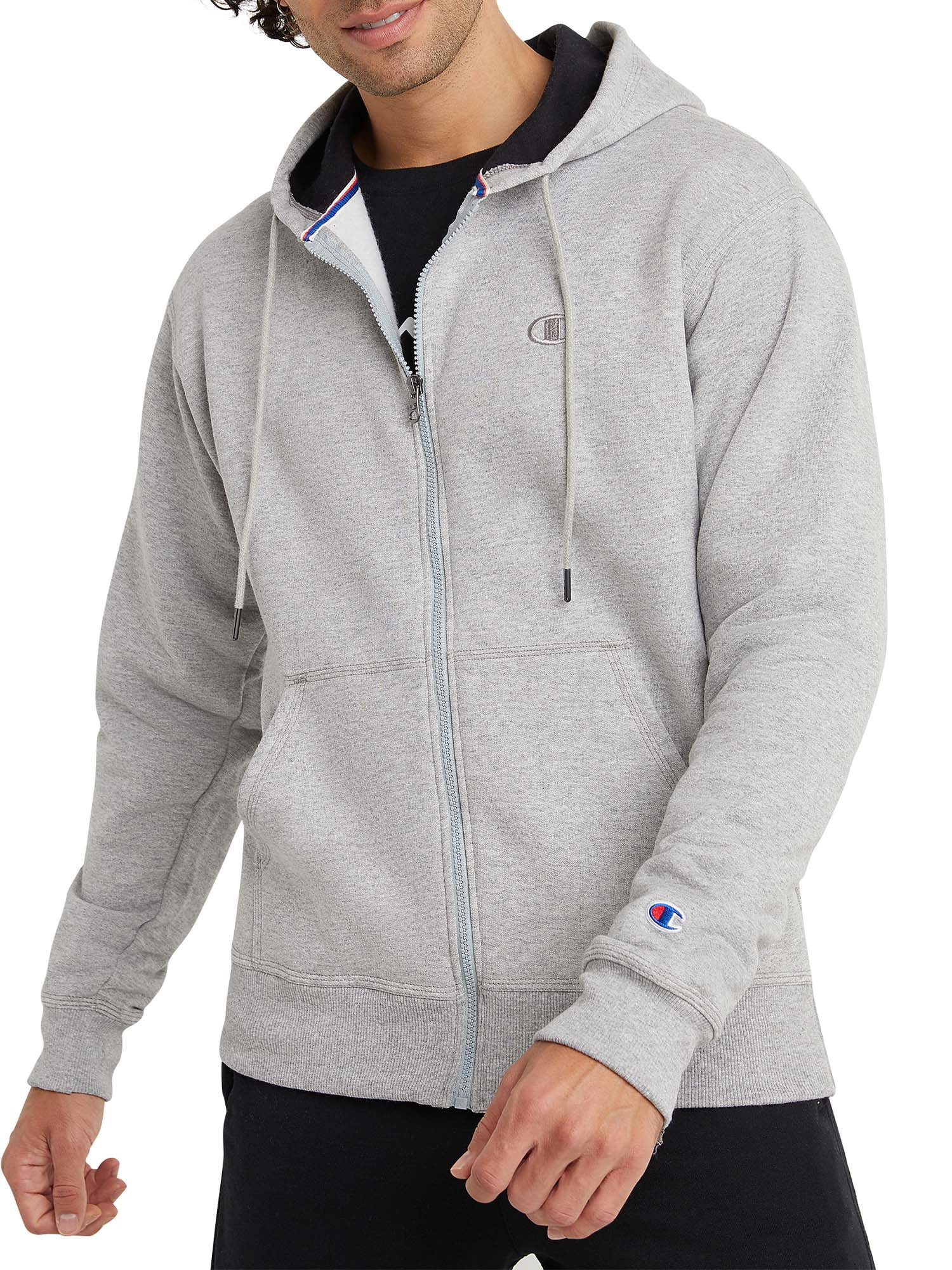 Champion Men's and Big Men's Powerblend Zip-Up Hoodie, Sizes Champion Men's and Big Men's Powerblend Zip-Up Hoodie, Sizes