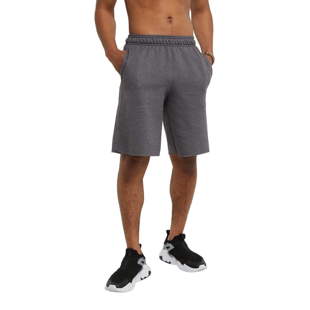 Champion Men's, Powerblend, Fleece Midweight, Athletic Shorts with ...