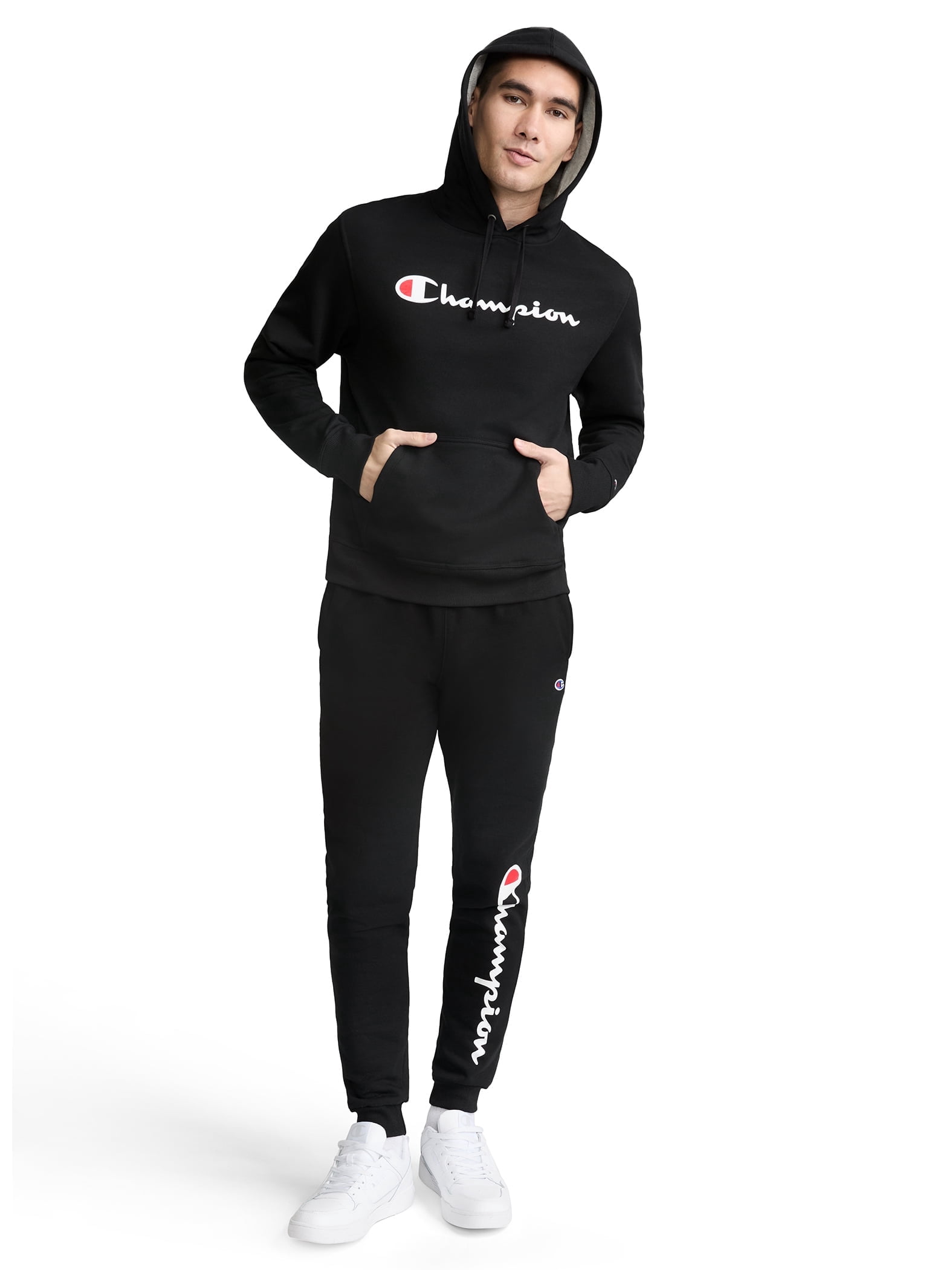 Champion Men's Pullover Fleece Hoodie, Standard Fit, Midweight Fleece ...