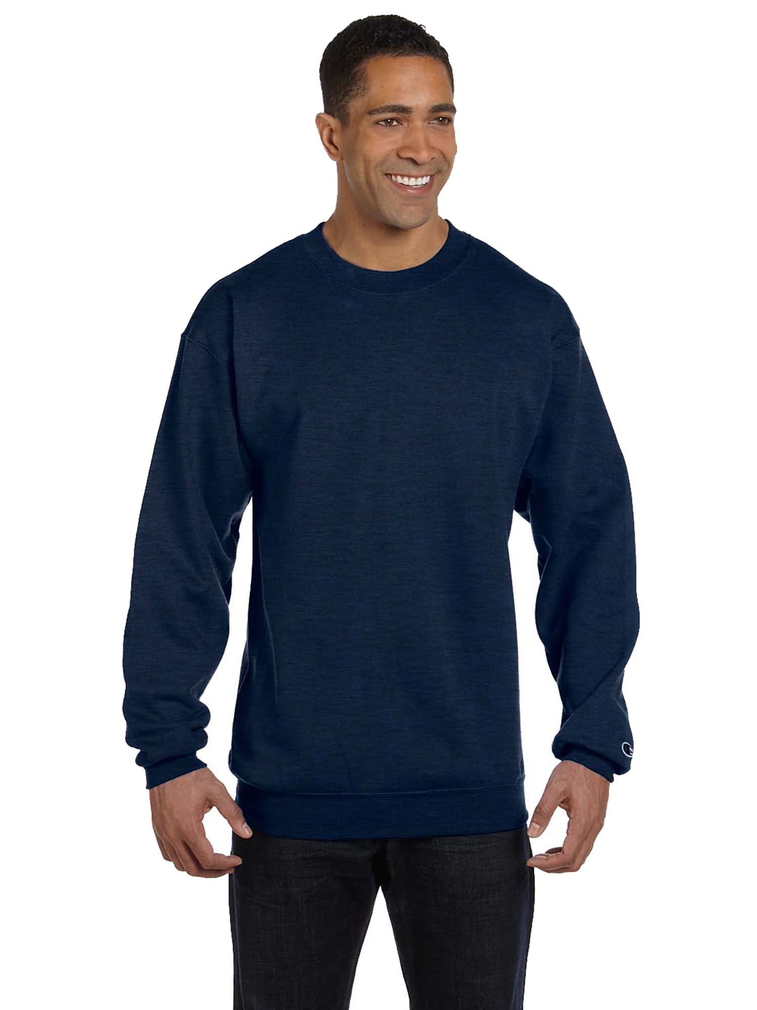 Champion Men's Rib Knit Cuffs Coverstitch Crew Neck Sweatshirt ...