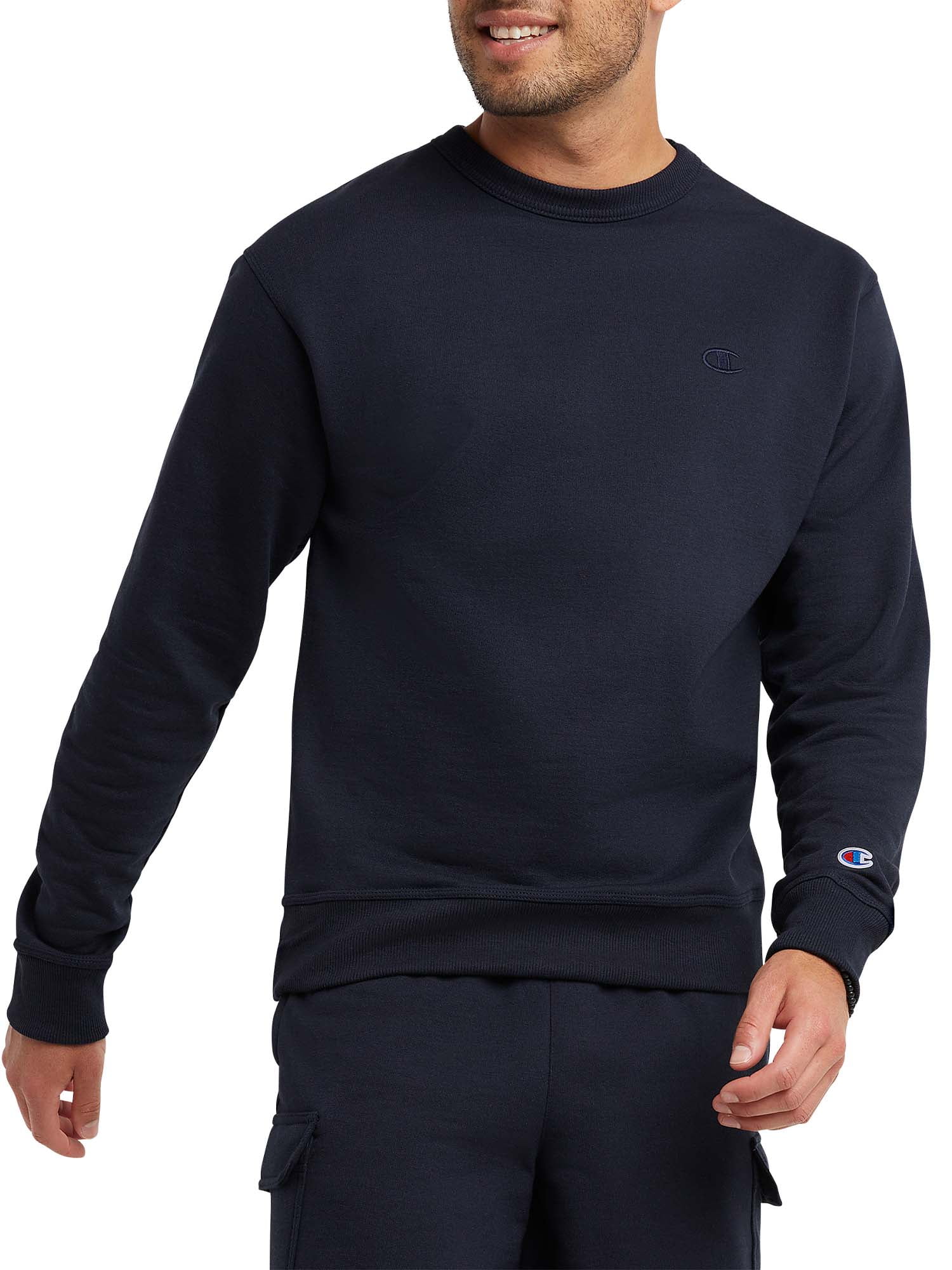 Champion Men's and Big Men's Powerblend Fleece C Logo Crewneck ...