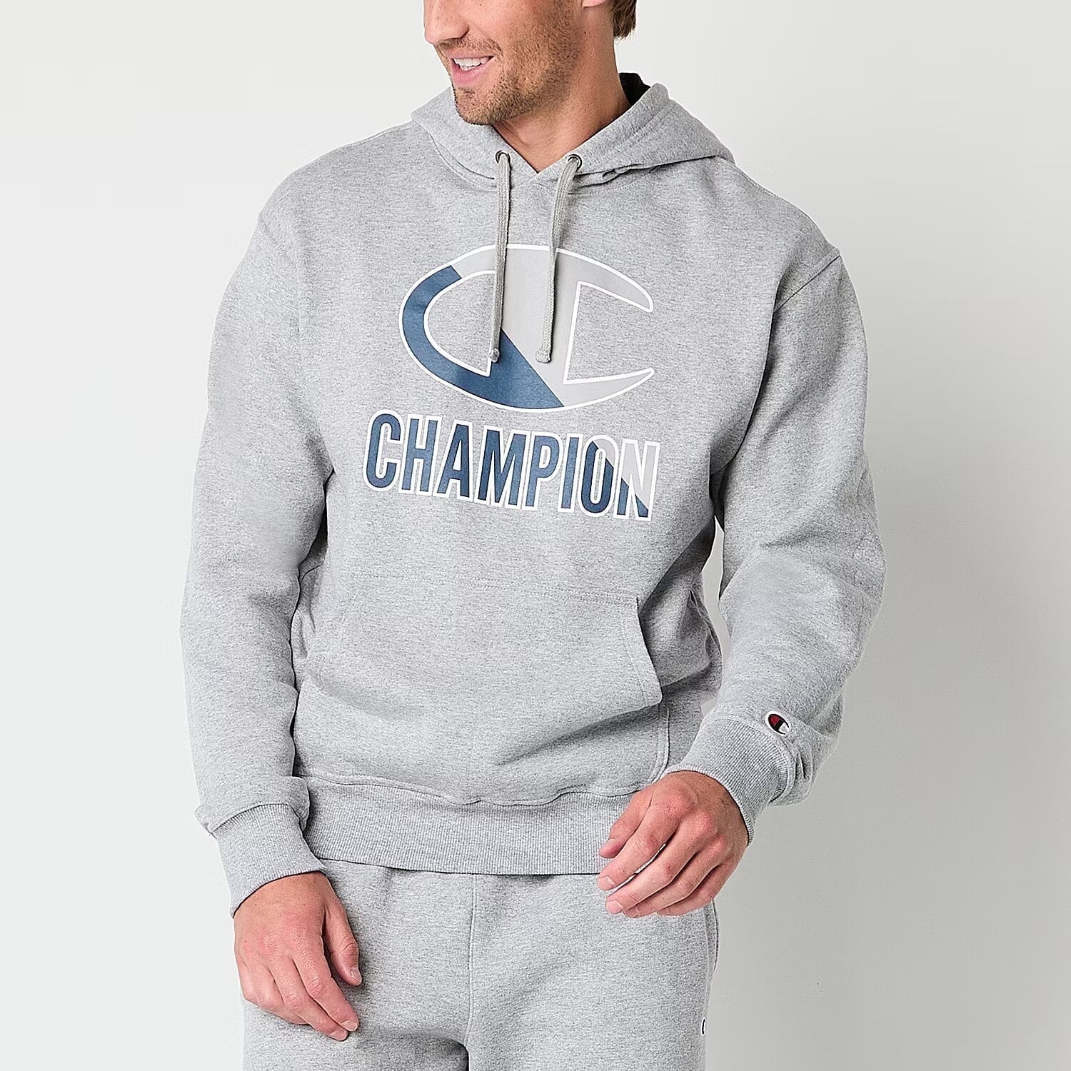 Champion Men's and Big Men's Powerblend Fleece Pullover Hoodie, up to ...