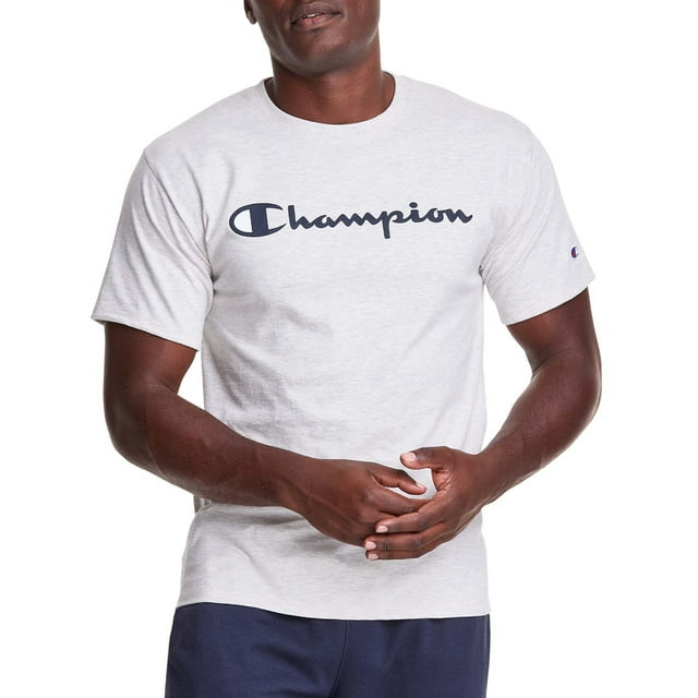 Champion Men's and Big Men's Script Logo Classic Jersey Graphic Tee Shirt, Sizes S-2XL - Walmart.com